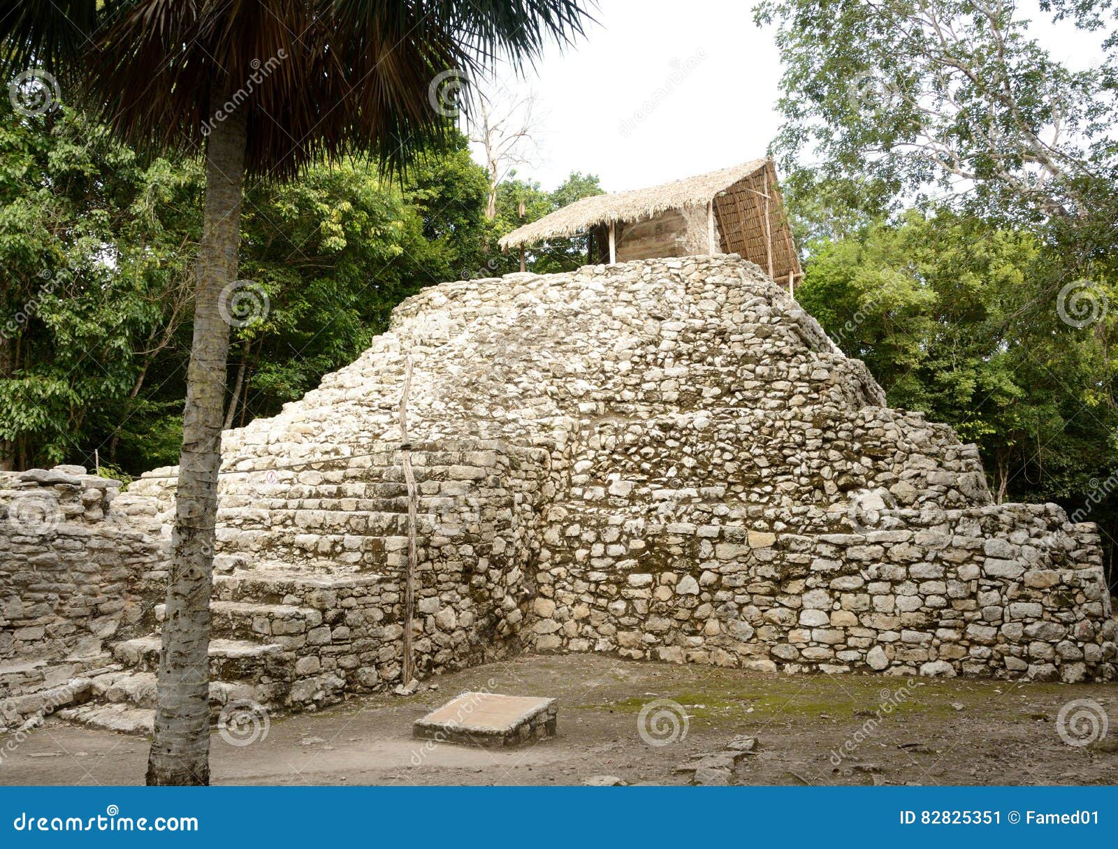 Small Mayan pyramid stock image. Image of mexican, american - 82825351