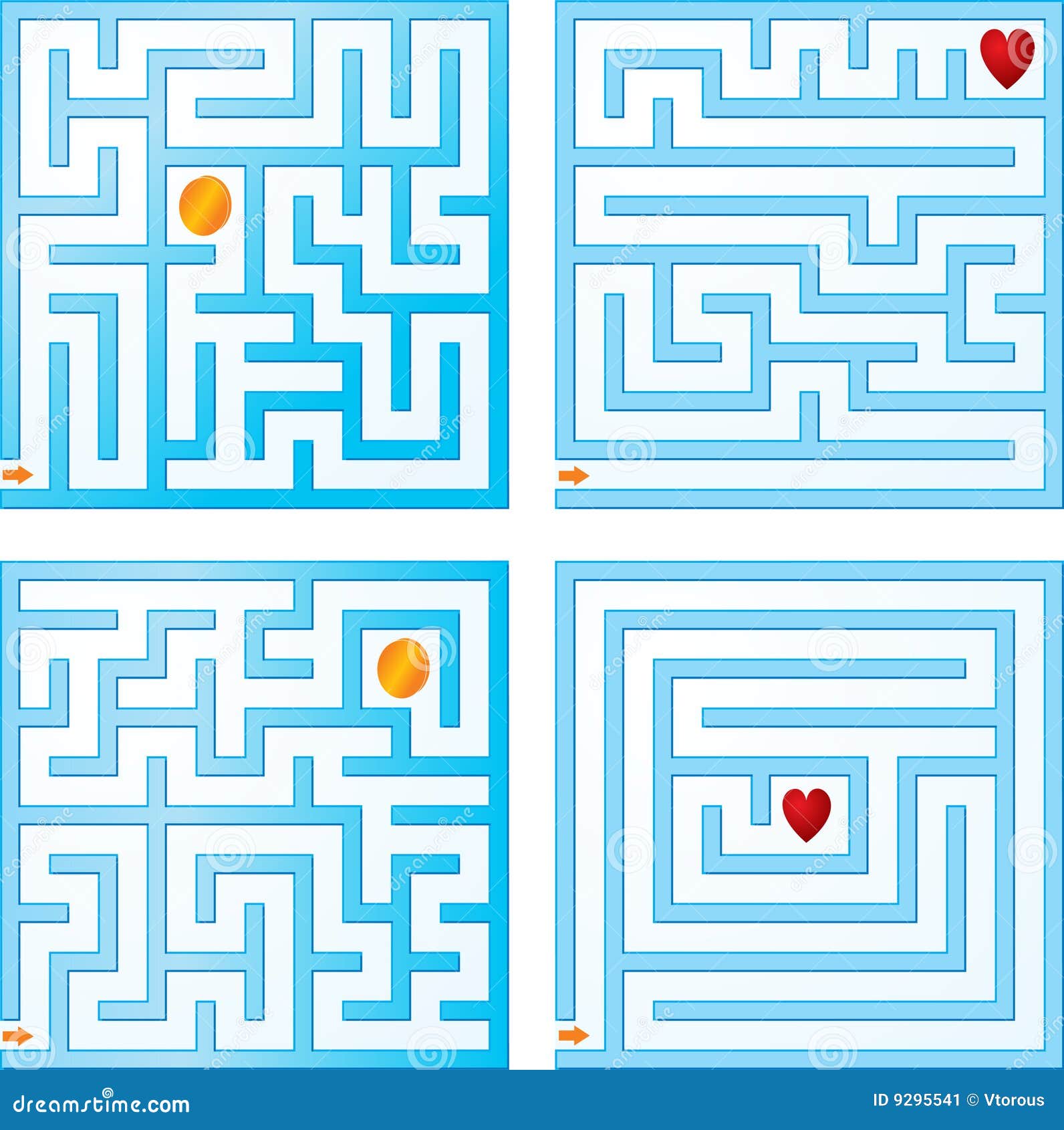 Small maze collections stock illustration. Illustration of curves - 9295541