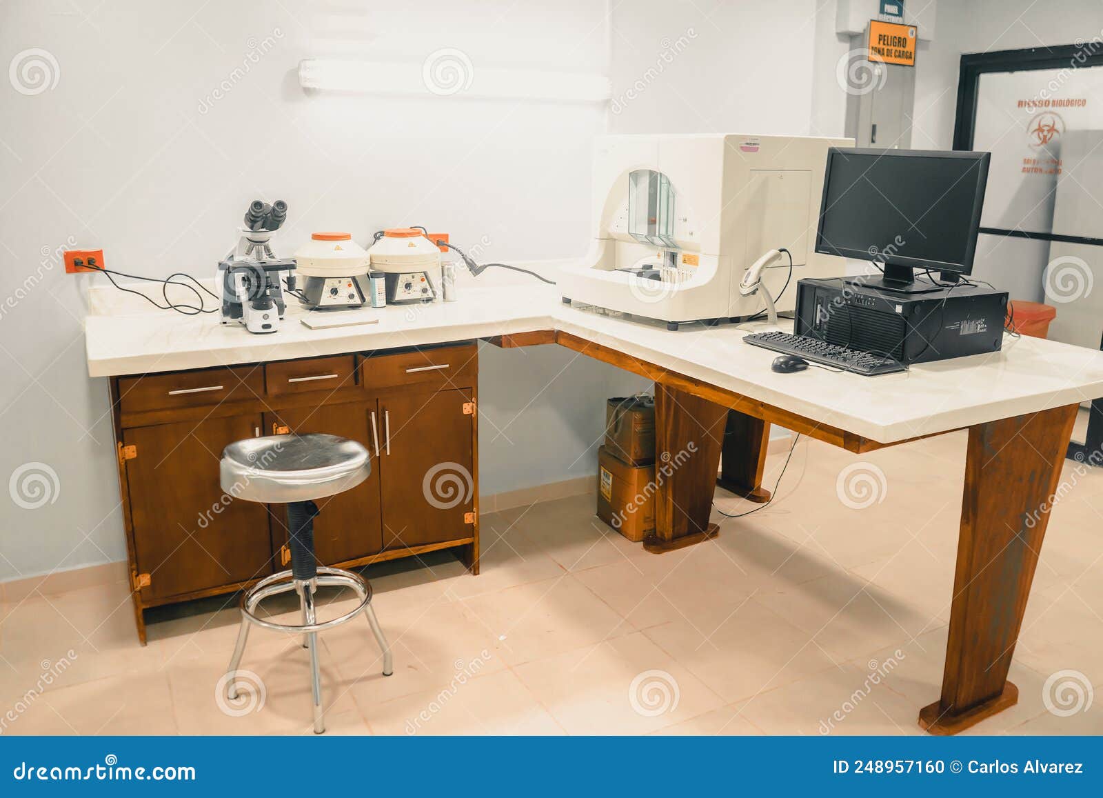 Small Medical Laboratory in with Basic Equipment To Analyze Blood ...