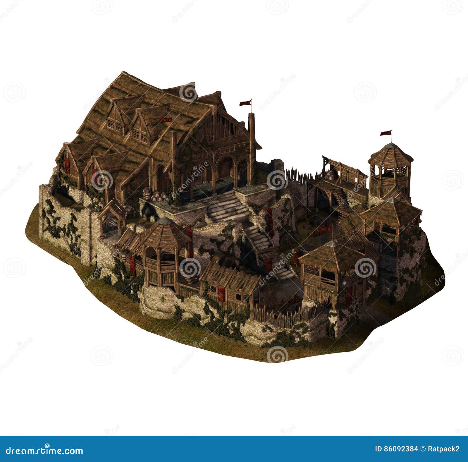 Small Medieval Castle stock photo. Image of wooden, rock - 86092384