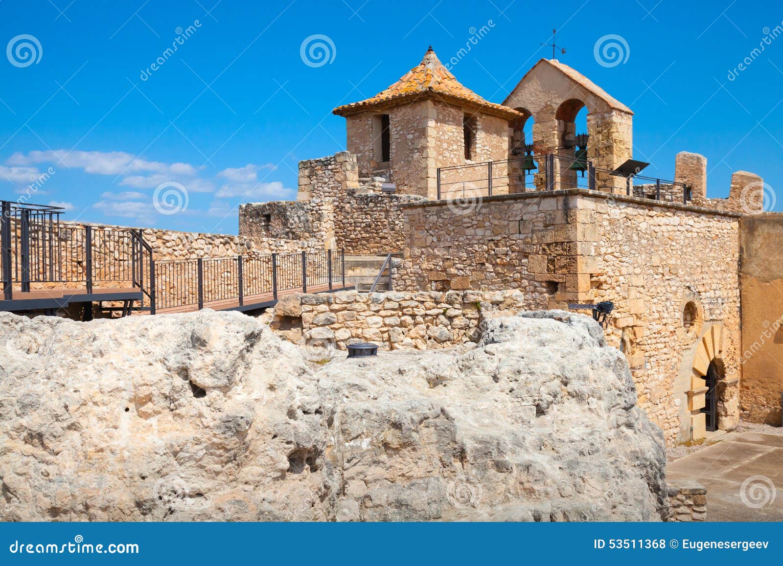 Small Medieval Stone Castle on the Rock, Spain Stock Photo - Image of ...