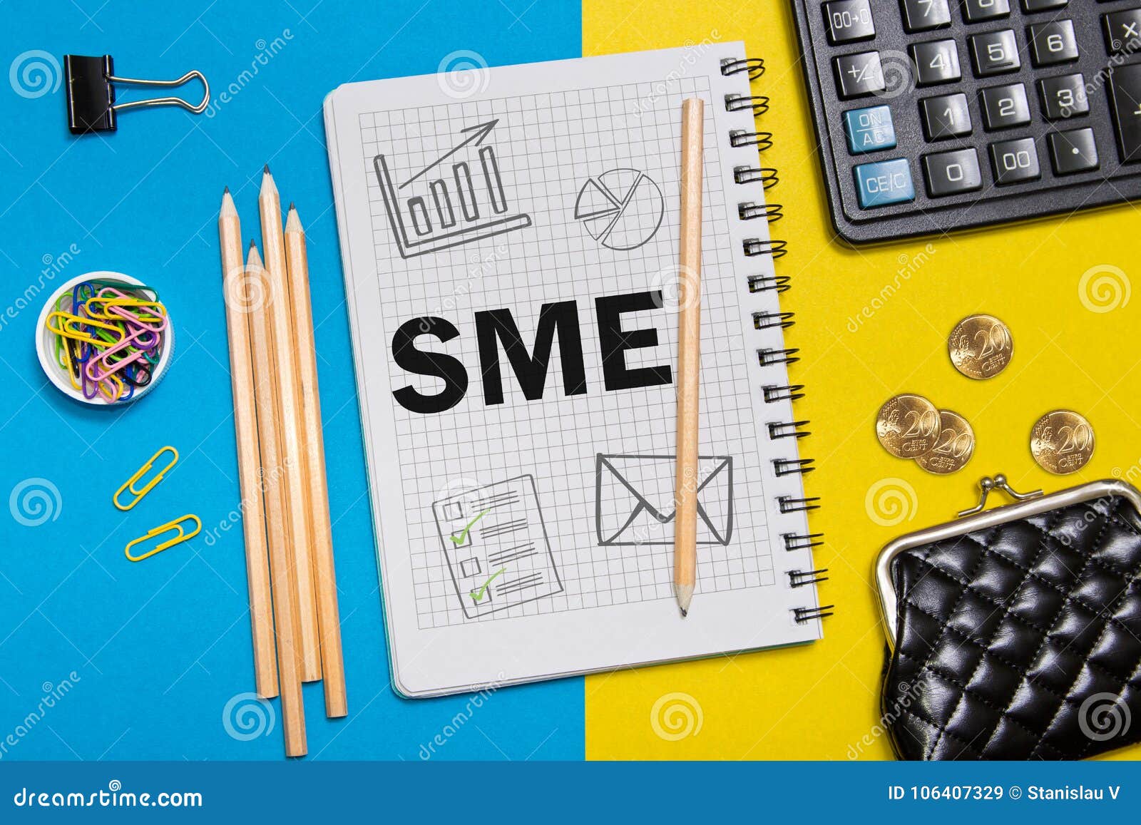 Small and Medium Enterprise, SME Notes in the Notebook on the Desk of a ...
