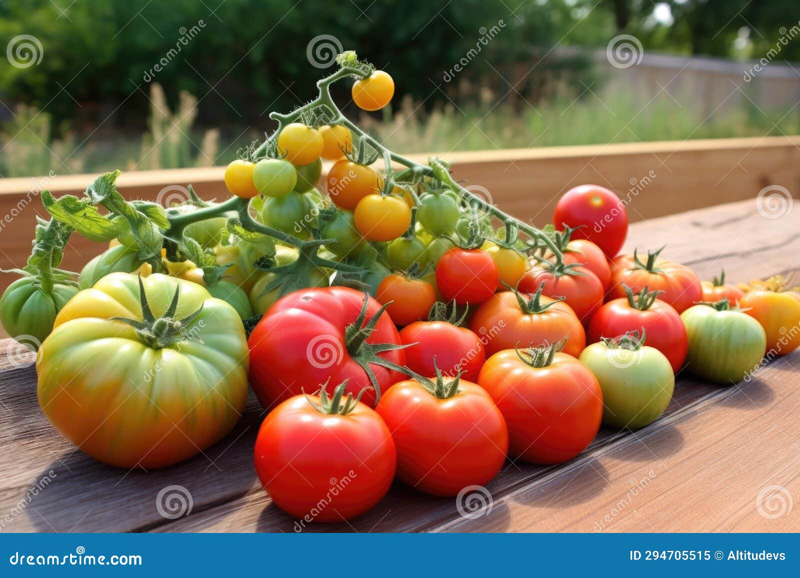 Small, Medium and Large Tomatoes of Varying Color Maturity Stock Image ...