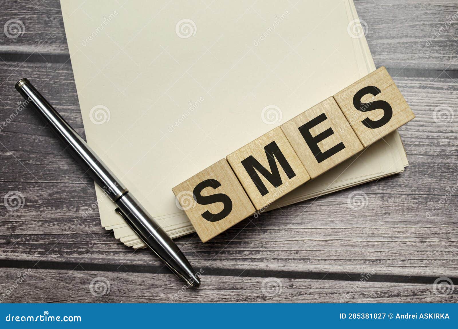 Small and Medium-sized Enterprises Word Written in Wooden Cubes on ...