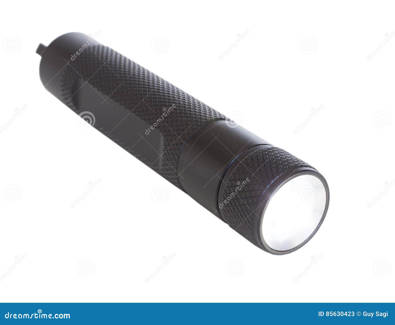 Small metal flashlight stock image. Image of textured - 85630423