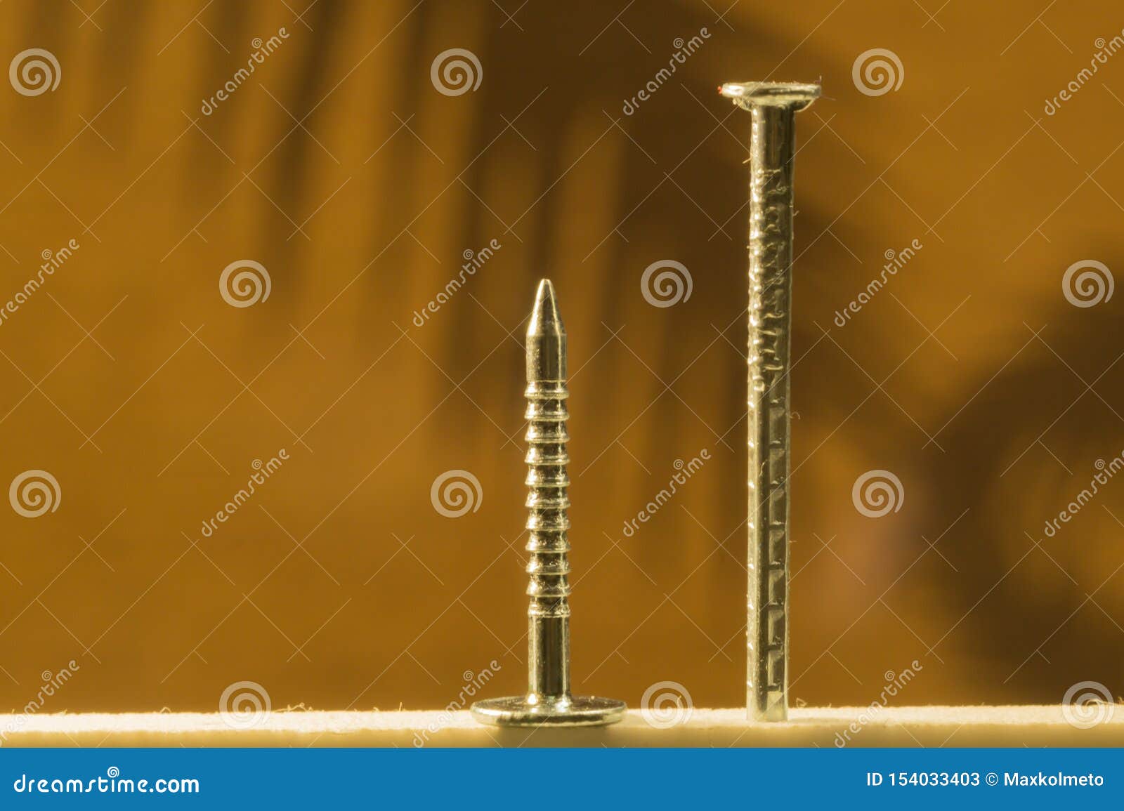 Small Metal Nail Isolated Background Stock Image - Image of hammer ...