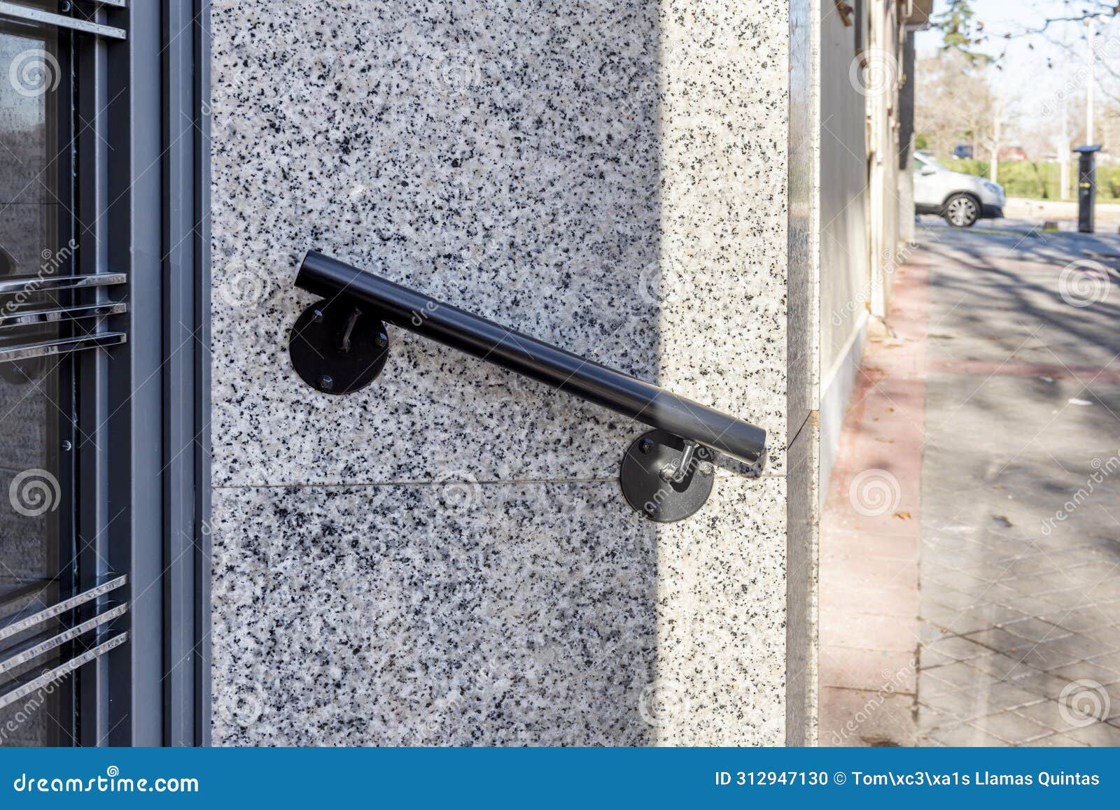 Small Metal Railing in an Access Portal To a Building Stock Photo ...
