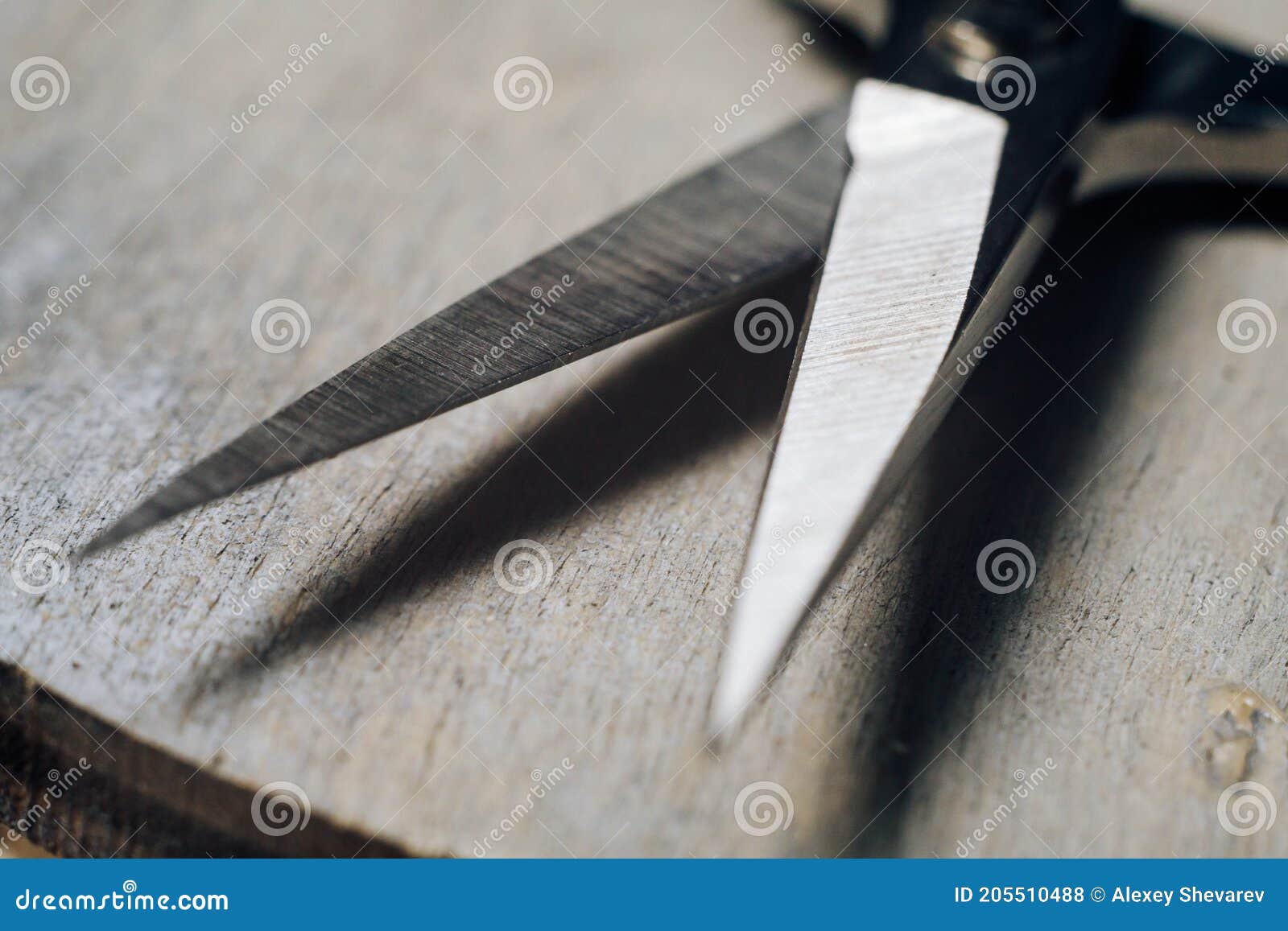 Small Metal Sharp Scissors Blade Close Up Stock Photo - Image of single ...