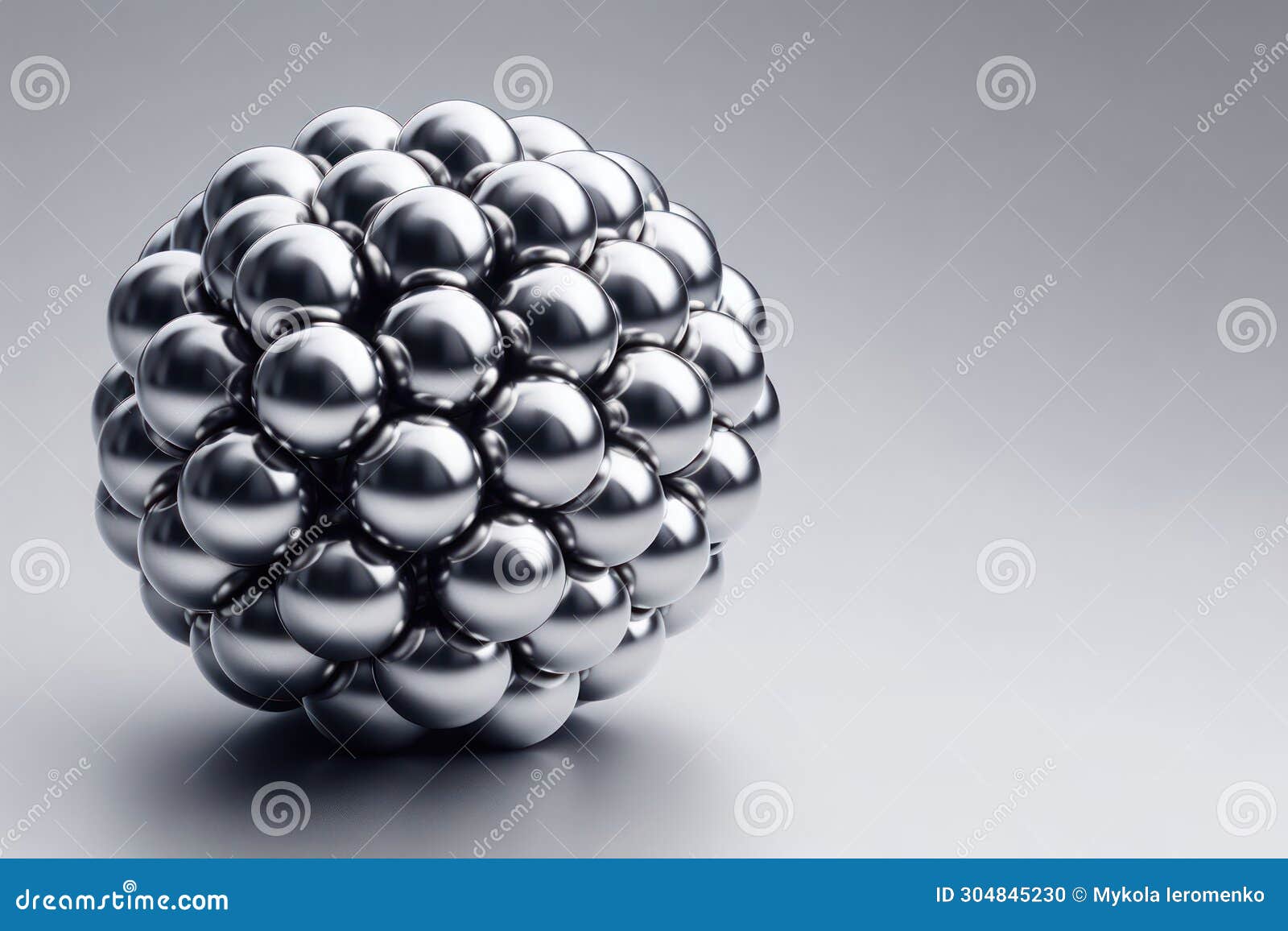 Small, Metallic Balls Gathered Together on a Clean Background. Place ...