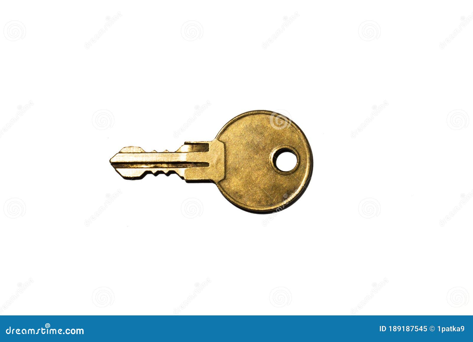 Old Golden Key Isolated on White Background Stock Image - Image of ...