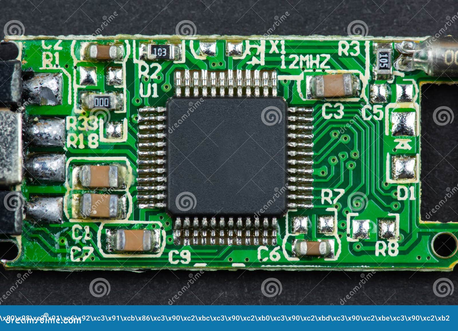 A Small Microchip from a Flash Card Stock Photo - Image of chip ...