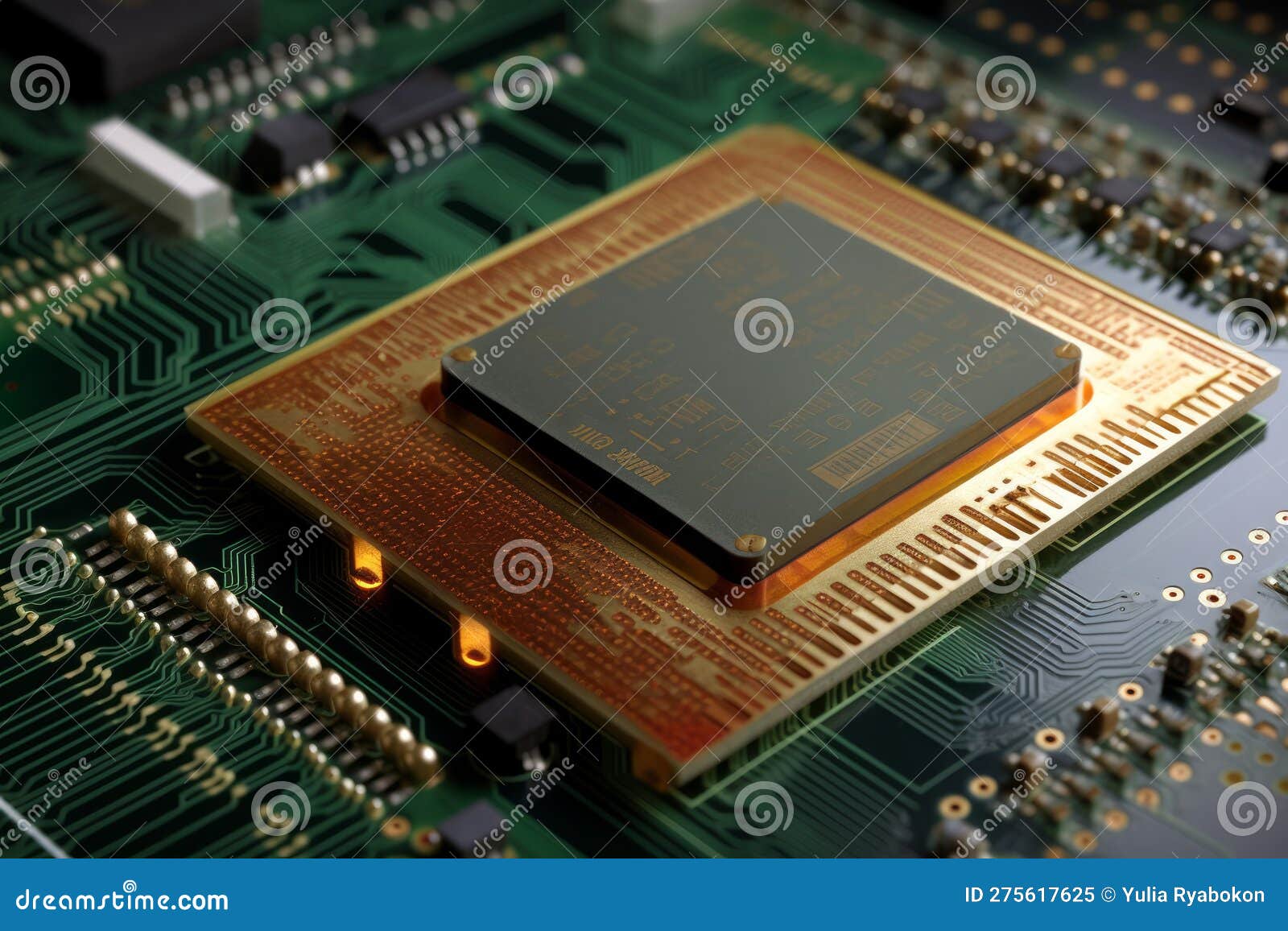 Small Microchip Rectangular. Generate Ai Stock Illustration ...
