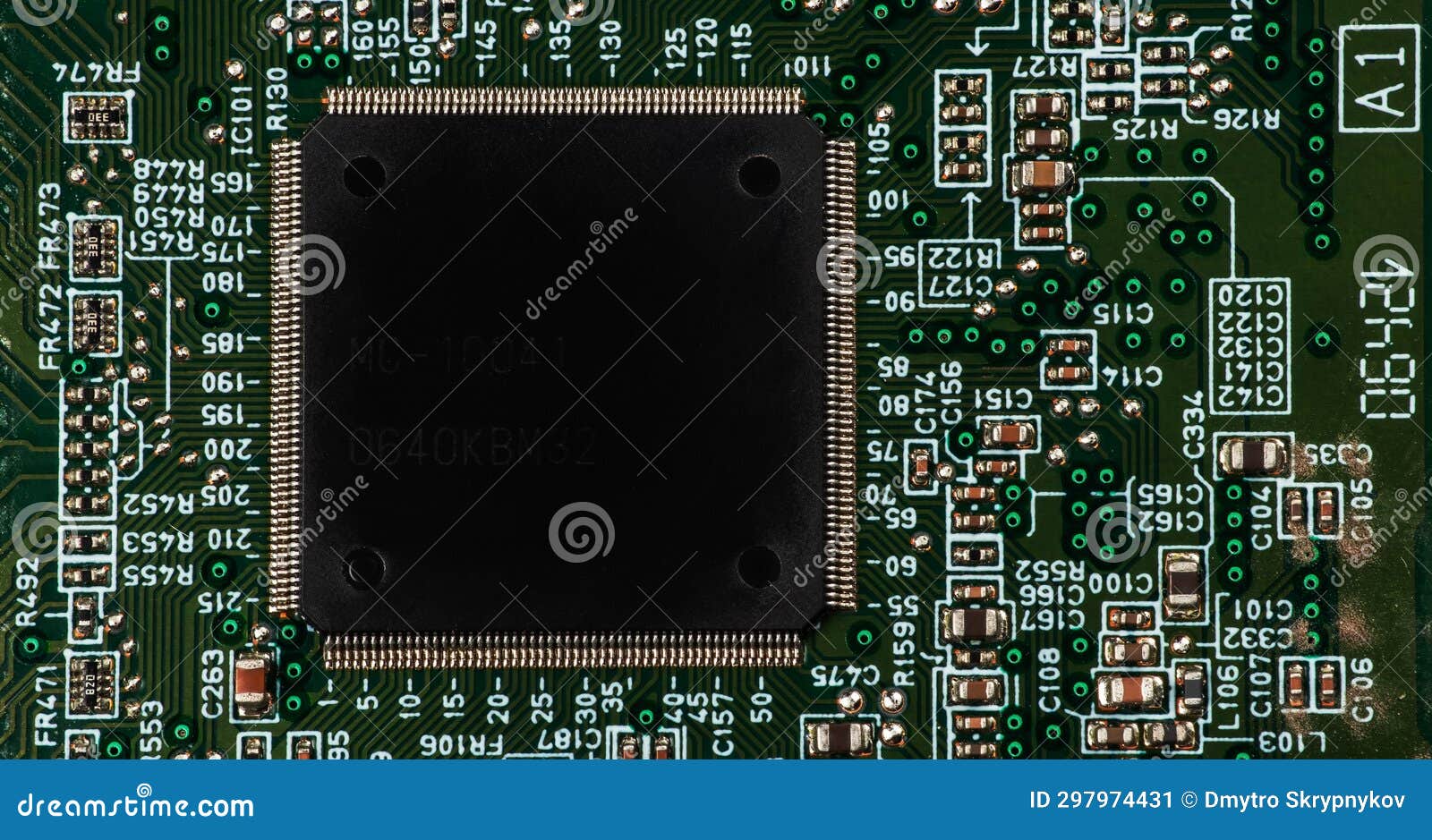 Small Microprocessor, Microcontroller Chip on a Generic Modern Desktop ...