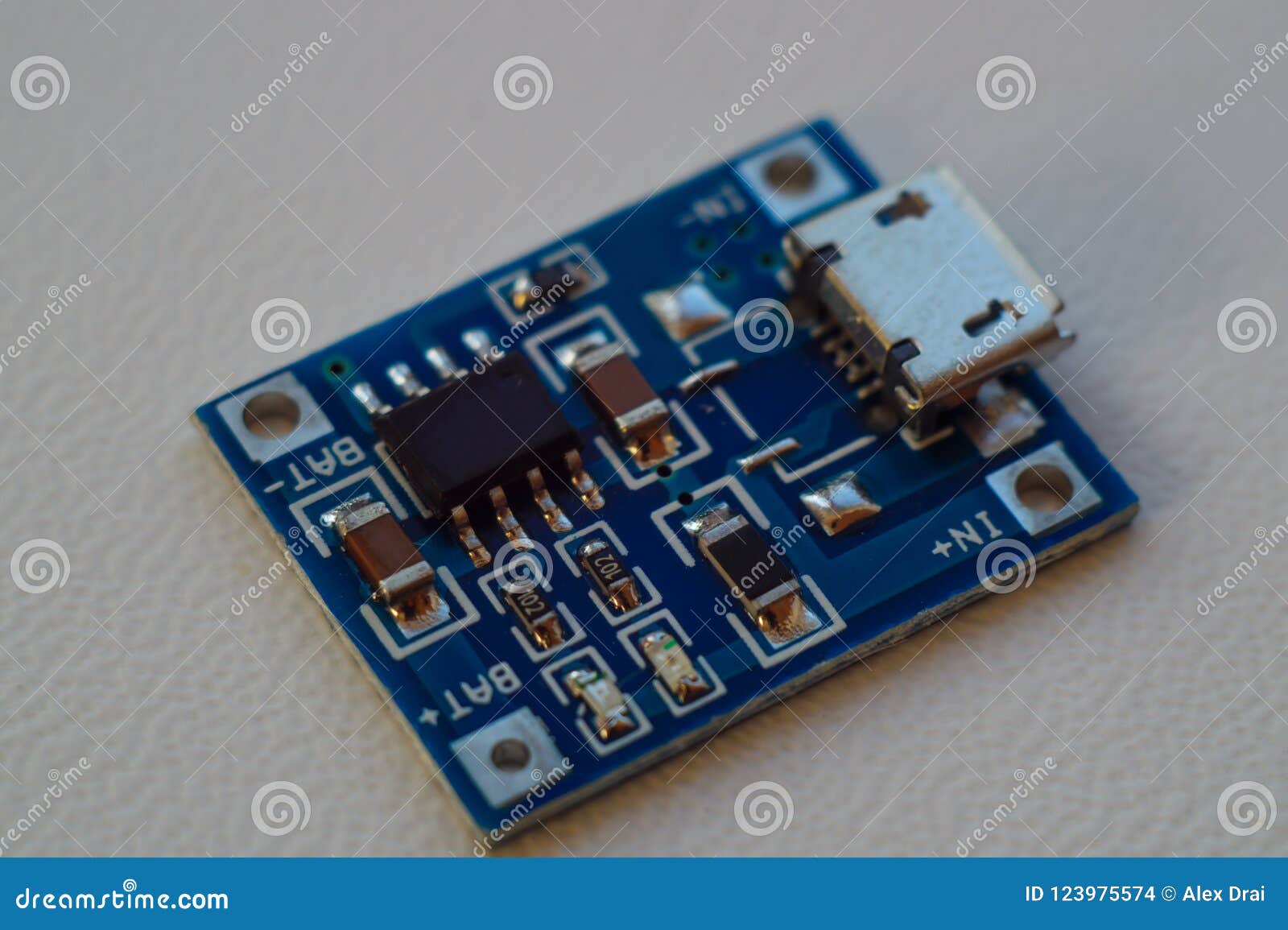 Small Microscheme with Small Details. Close-up View Stock Photo - Image ...