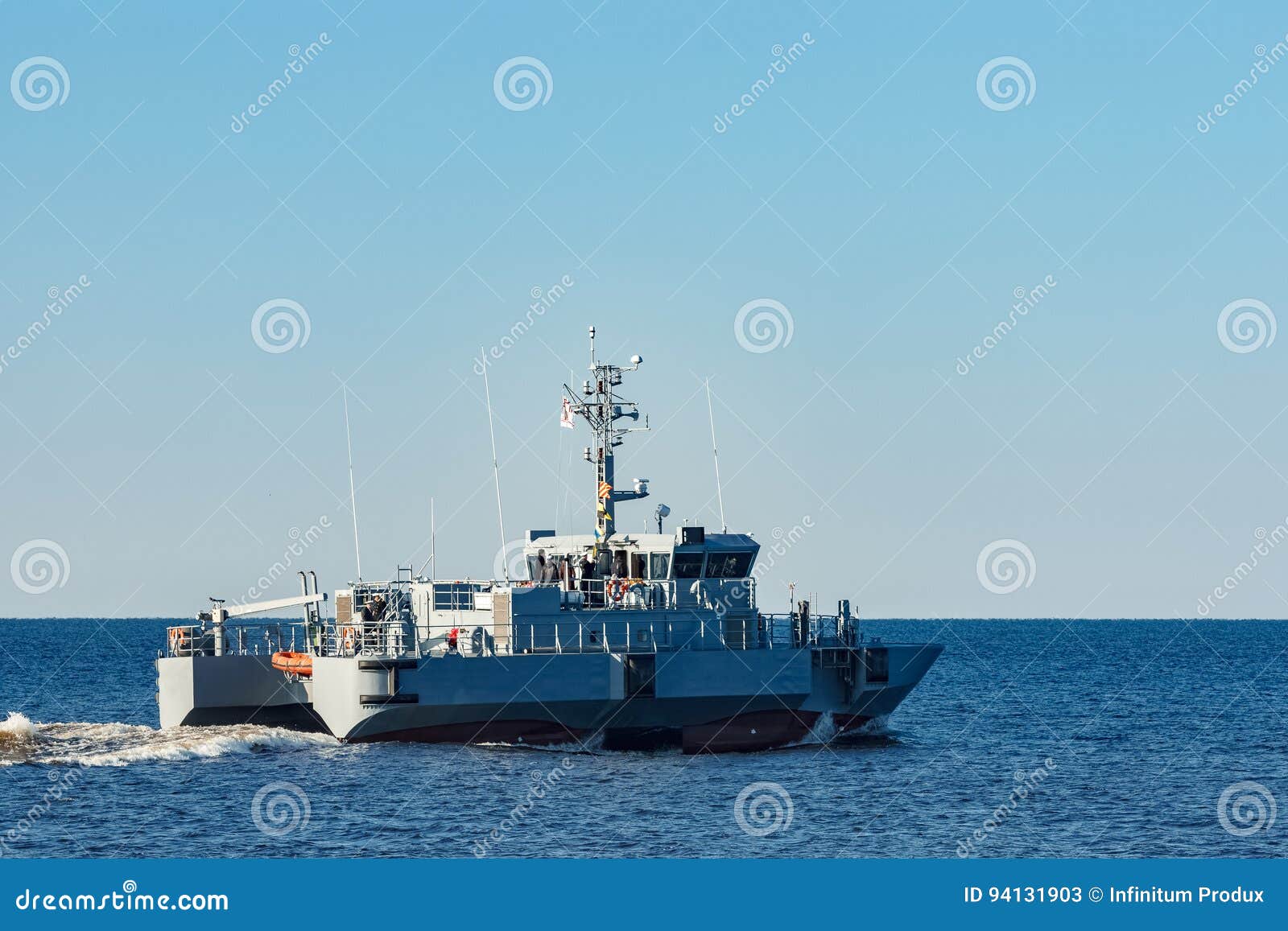 Small military ship stock image. Image of vessel, armed - 94131903