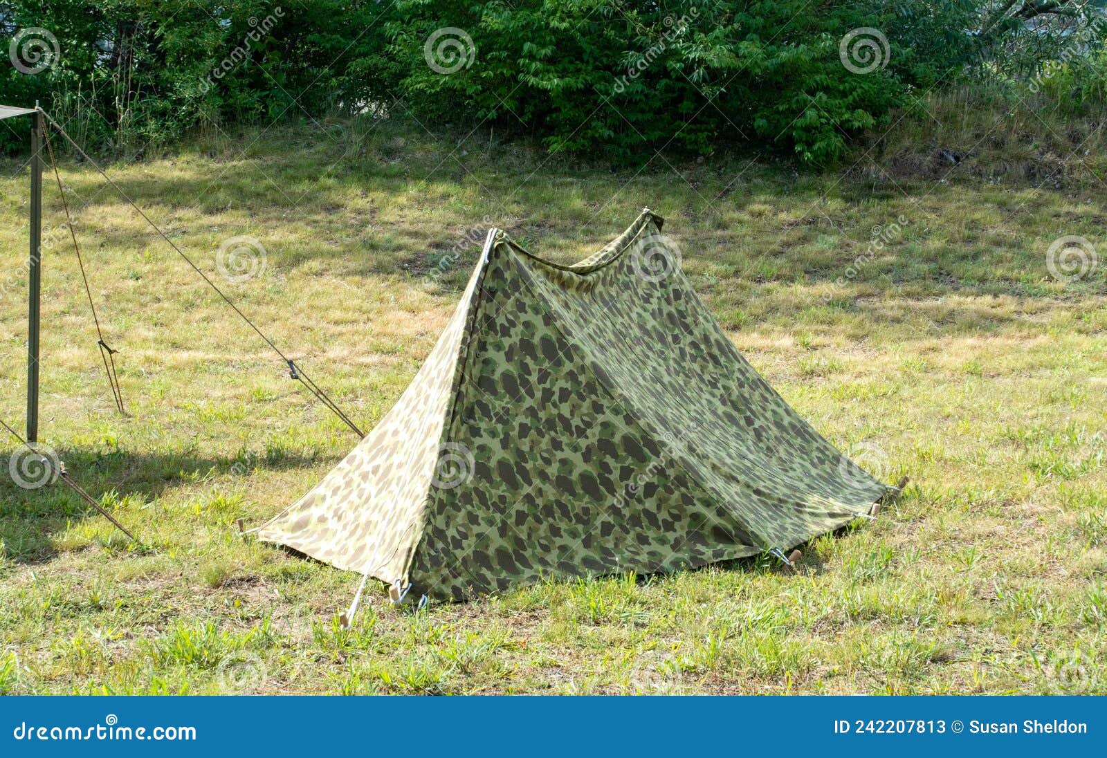 Small Military Tent on Display Stock Image - Image of defense, armed ...