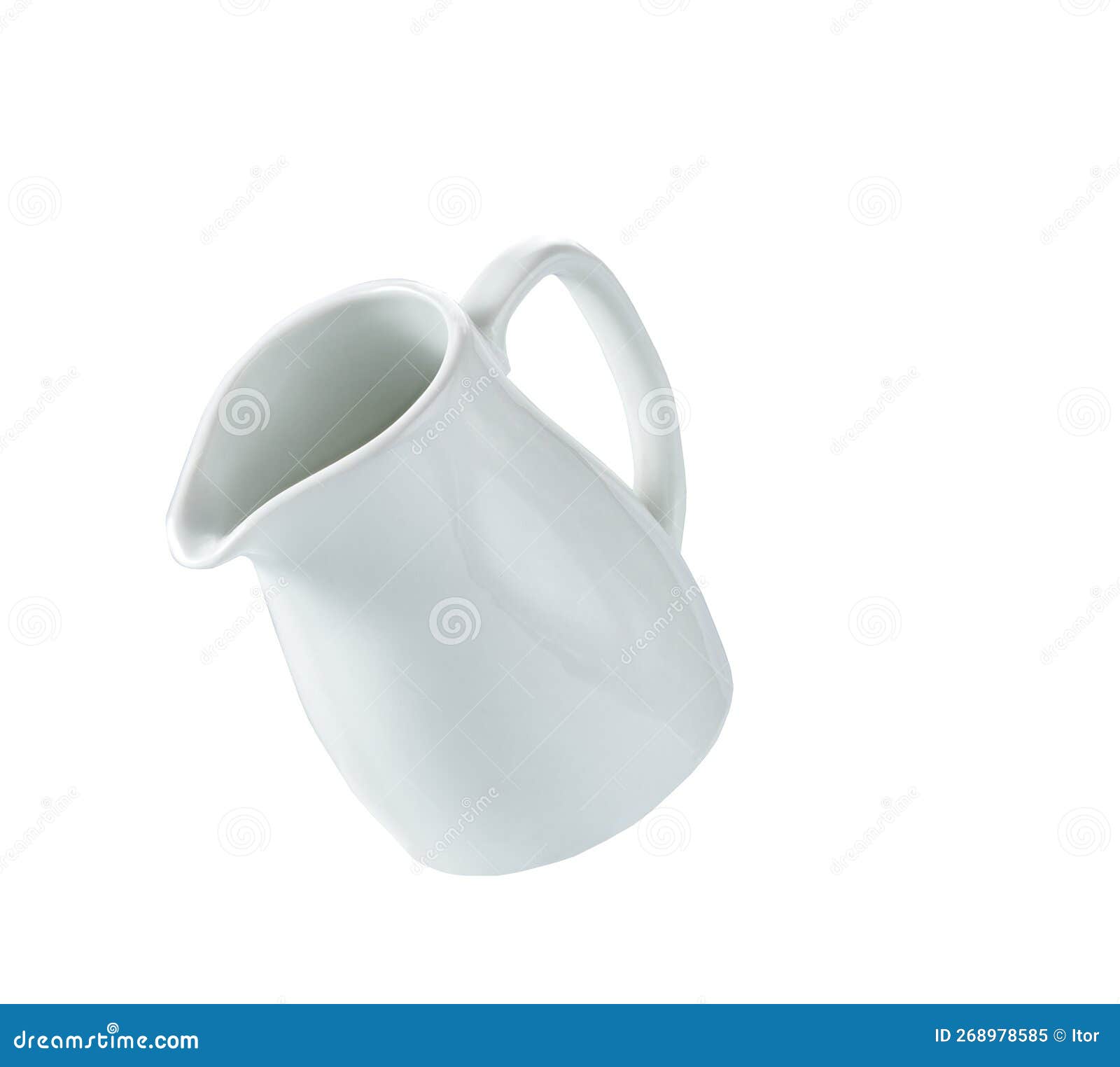 Small Milk Jar or Creamer Isolated on White Background Stock Image ...