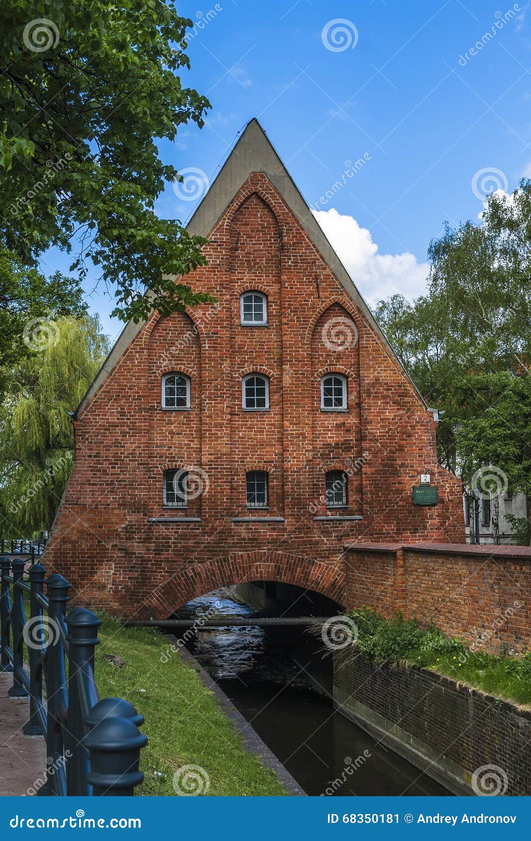 Small mill in Gdansk stock image. Image of mill, town - 68350181