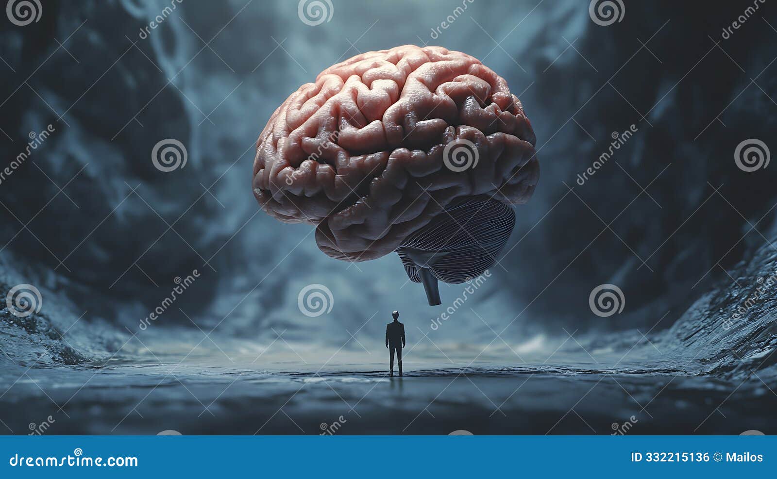 Small Mind, Big Ideas: Brain Overhead. Stock Photo - Image of ...