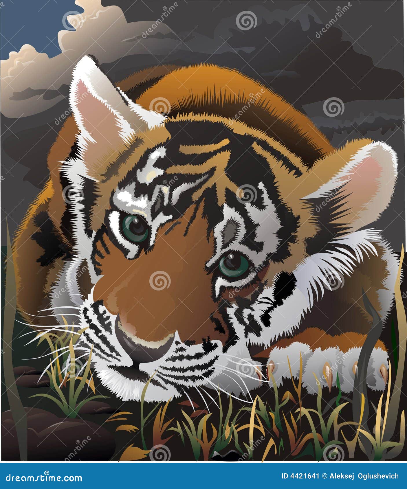 The Small Missing Tiger Who Has Lost Mum.lost Mum. Stock Illustration ... The Small Missing Tiger Who Has Lost Mum.lost Mum. Stock Illustration ...