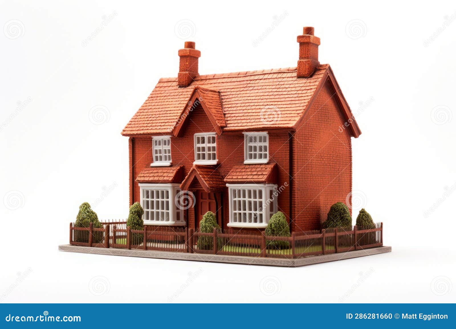 Photo of a Miniature Model of a Charming Red Brick House Stock ...