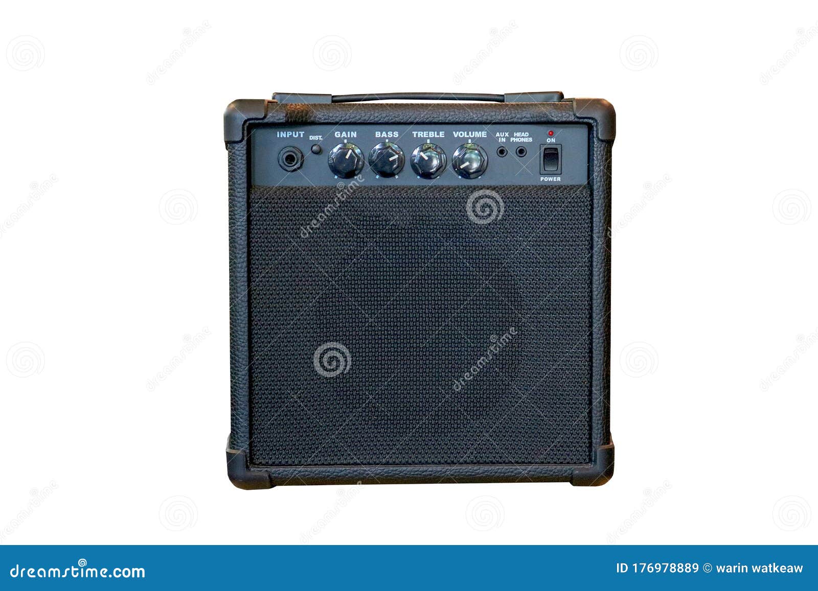 Small modern amplifier. stock image. Image of brown - 176978889
