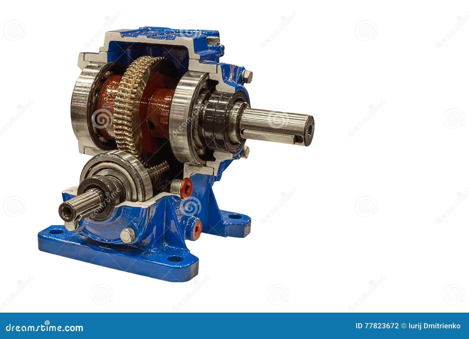 Small Modern Gearbox in Section on a White Background Stock Photo ...