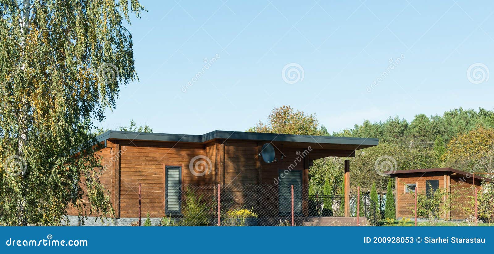 Small Modern House on a Private Plot Stock Image - Image of facade ...