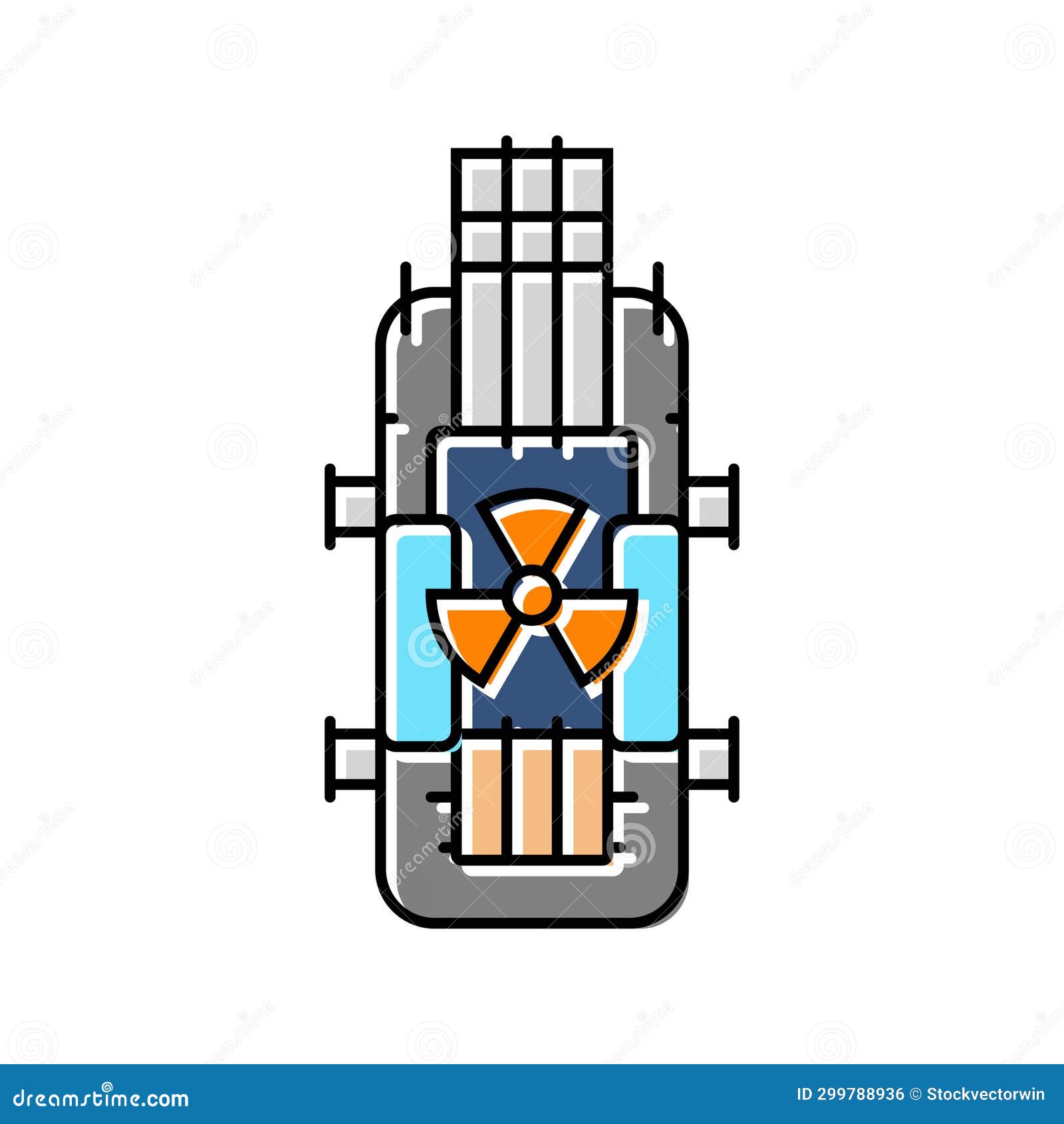 Small Modular Nuclear Reactor Future Technology Color Icon Vector ...