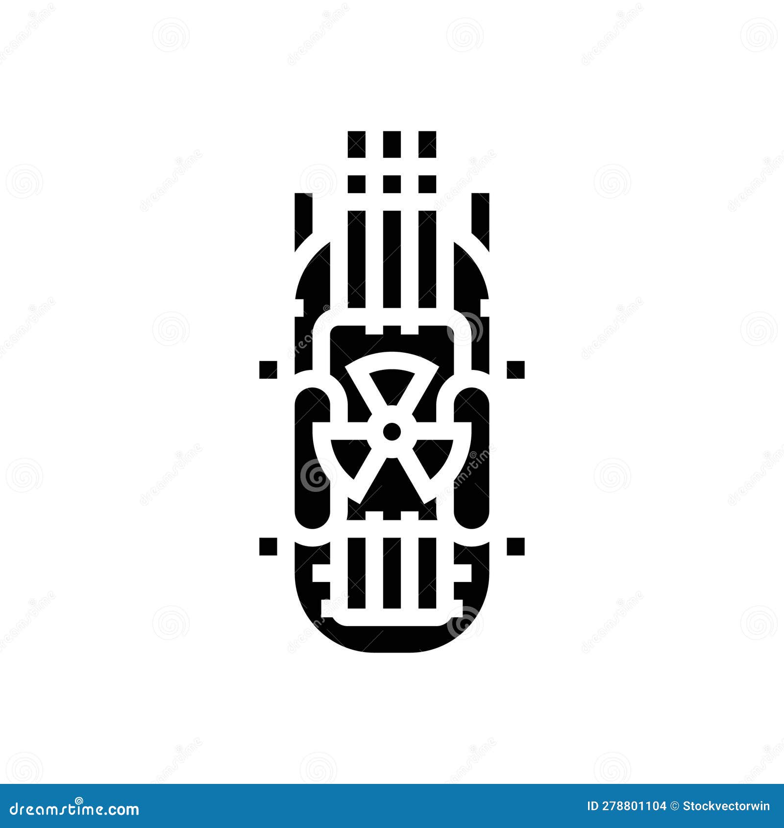 Small Modular Nuclear Reactor Future Technology Glyph Icon Vector ...