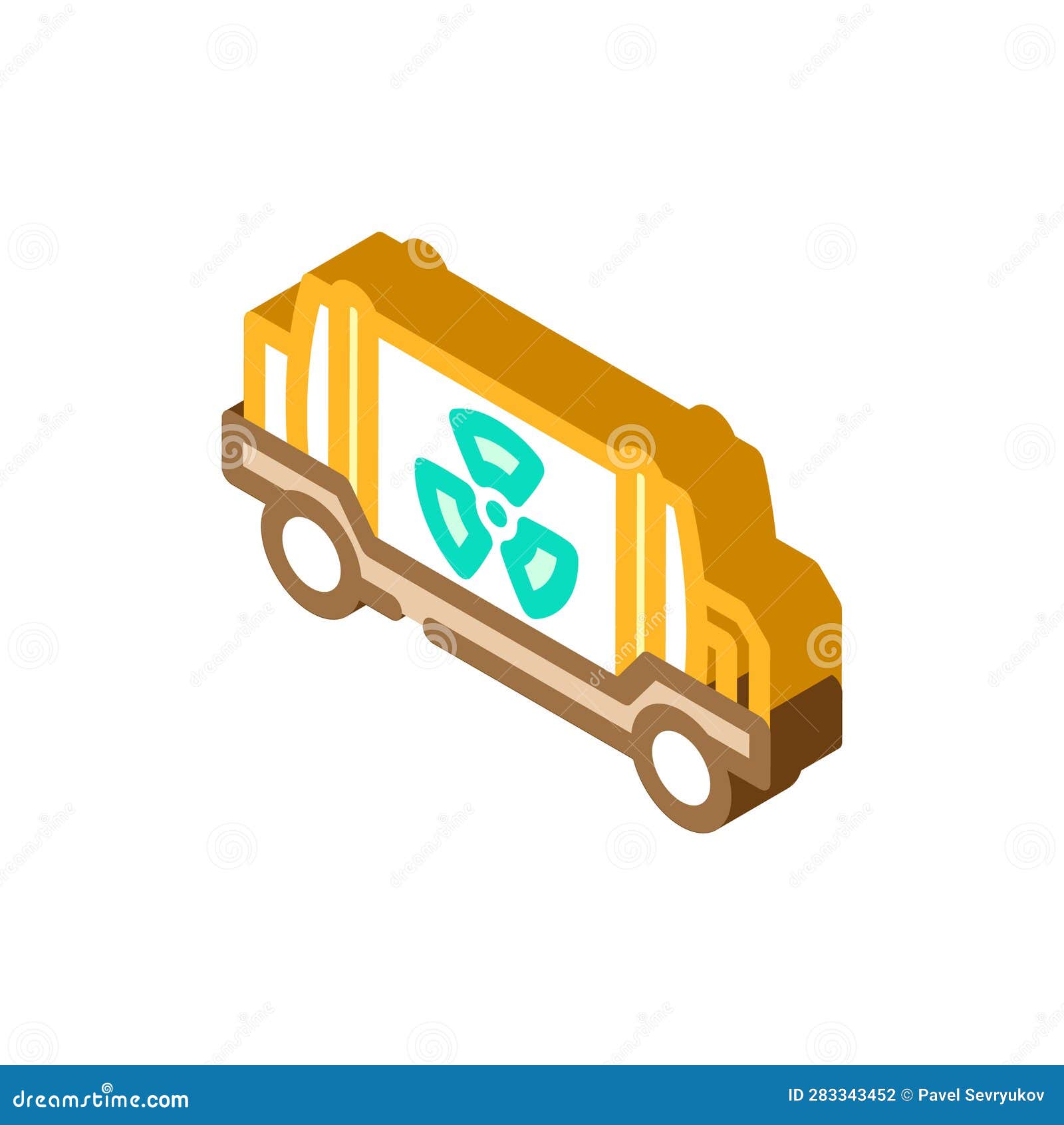 Small Modular Nuclear Reactor Future Technology Isometric Icon Vector ...