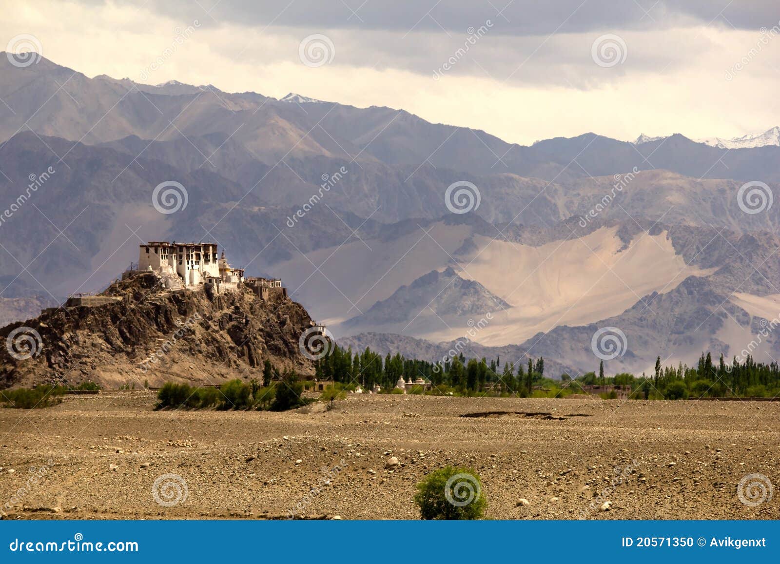 A Small Monastery Near Leh Town Stock Photo - Image of outcrop, india ...
