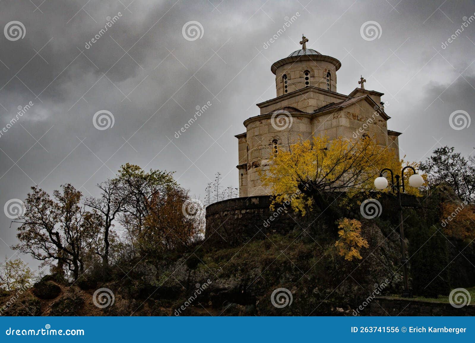 Small Monastery in Ostrog stock photo. Image of people - 263741556