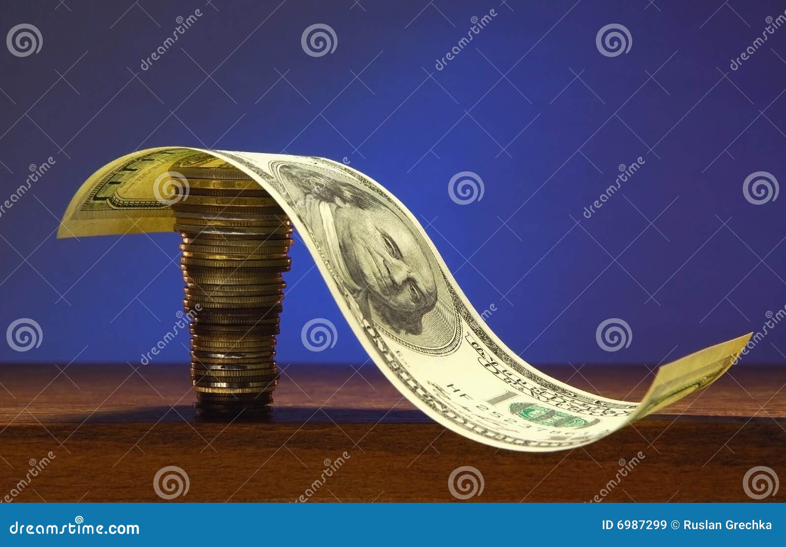 Money Support And Stop The Falling Domino Royalty-Free Stock ...