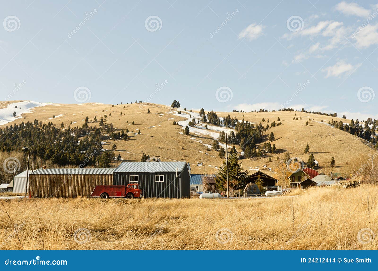 Small Montana Town stock photo. Image of towns, rural - 24212414