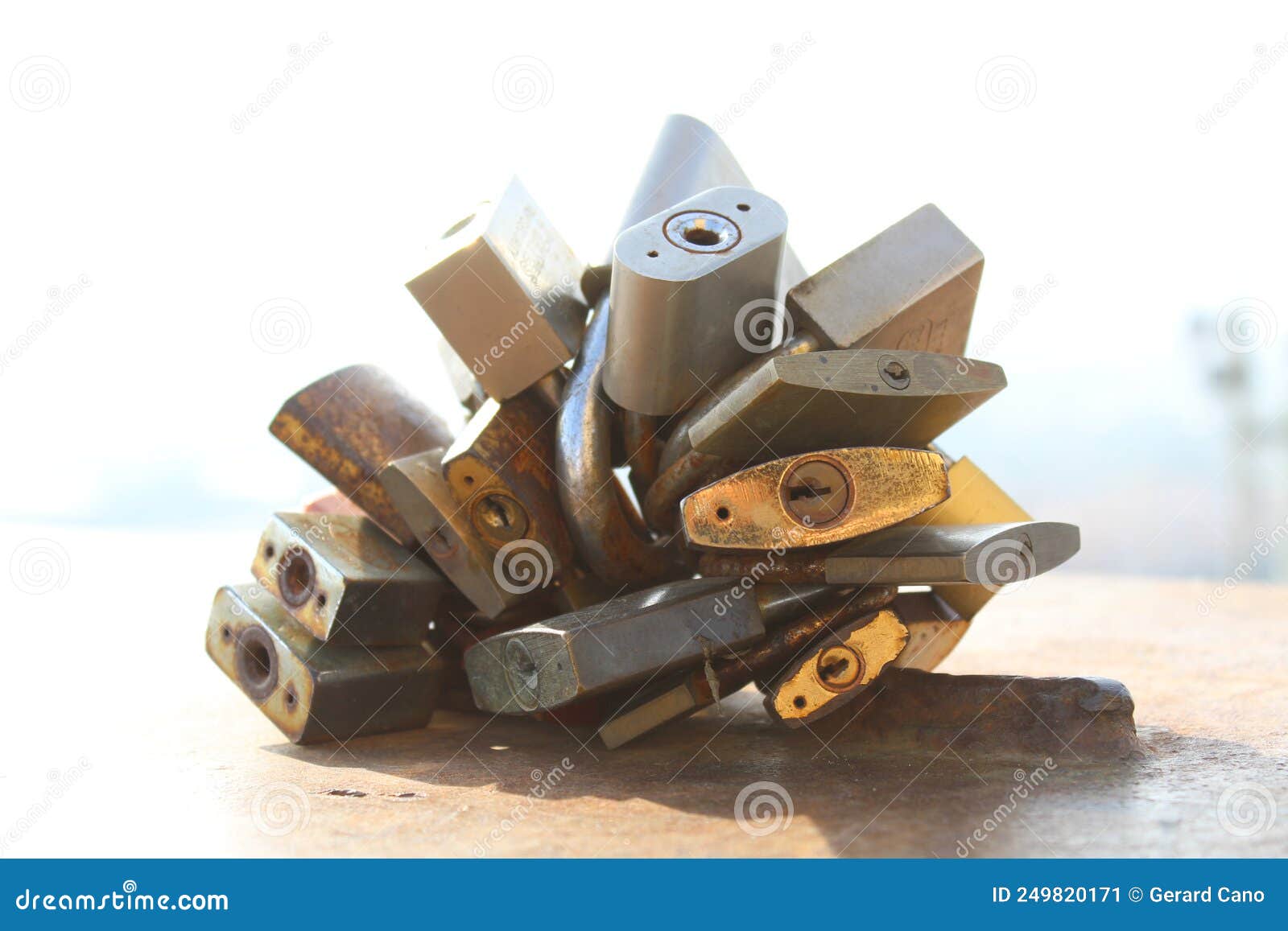 Small Monument Created with Padlocks Stock Image - Image of view ...