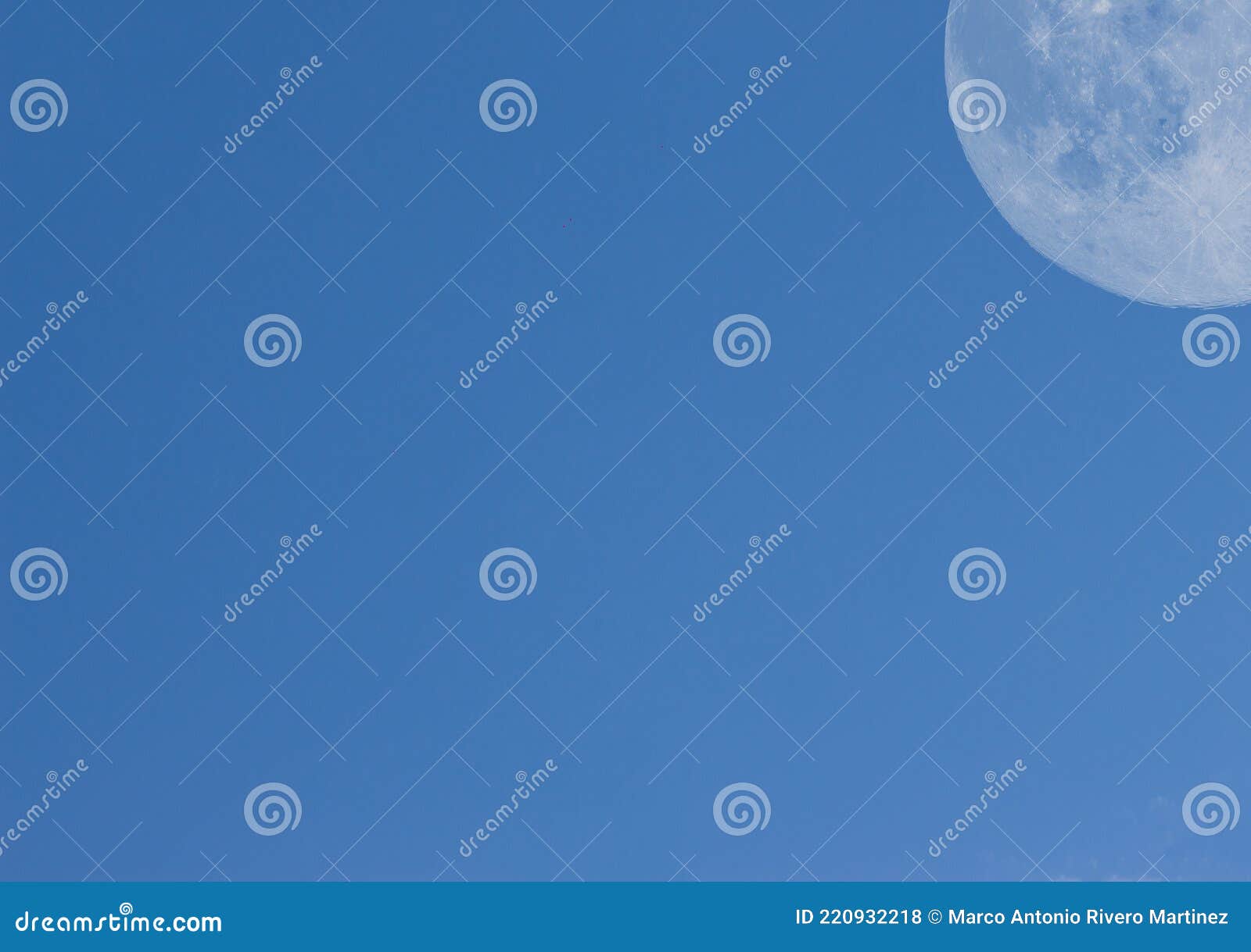 A Small Moon Seen from the Earth Stock Photo - Image of planetarium ...