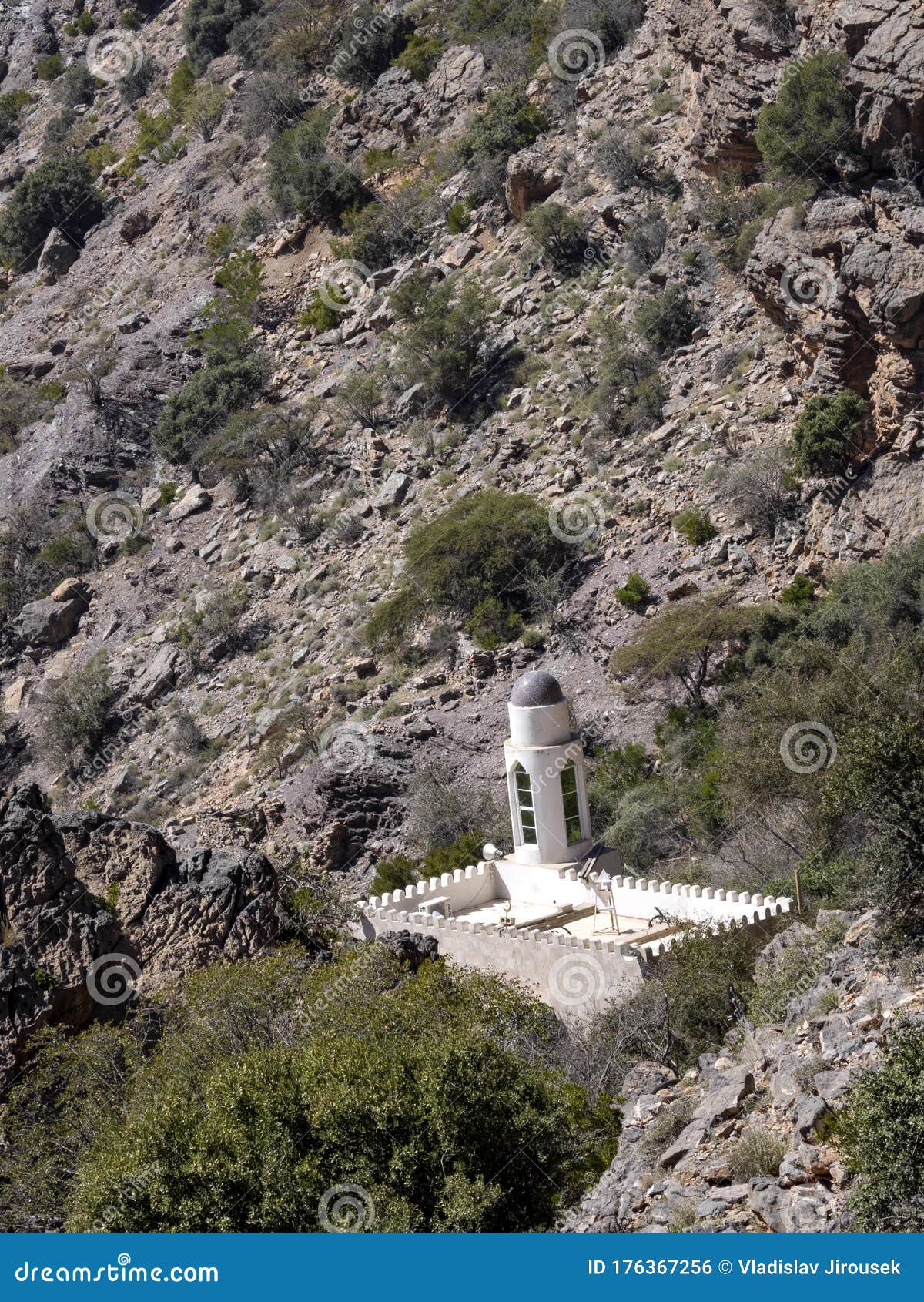 Small Mosque in Deep Valley, Oman Stock Photo - Image of explore, small ...