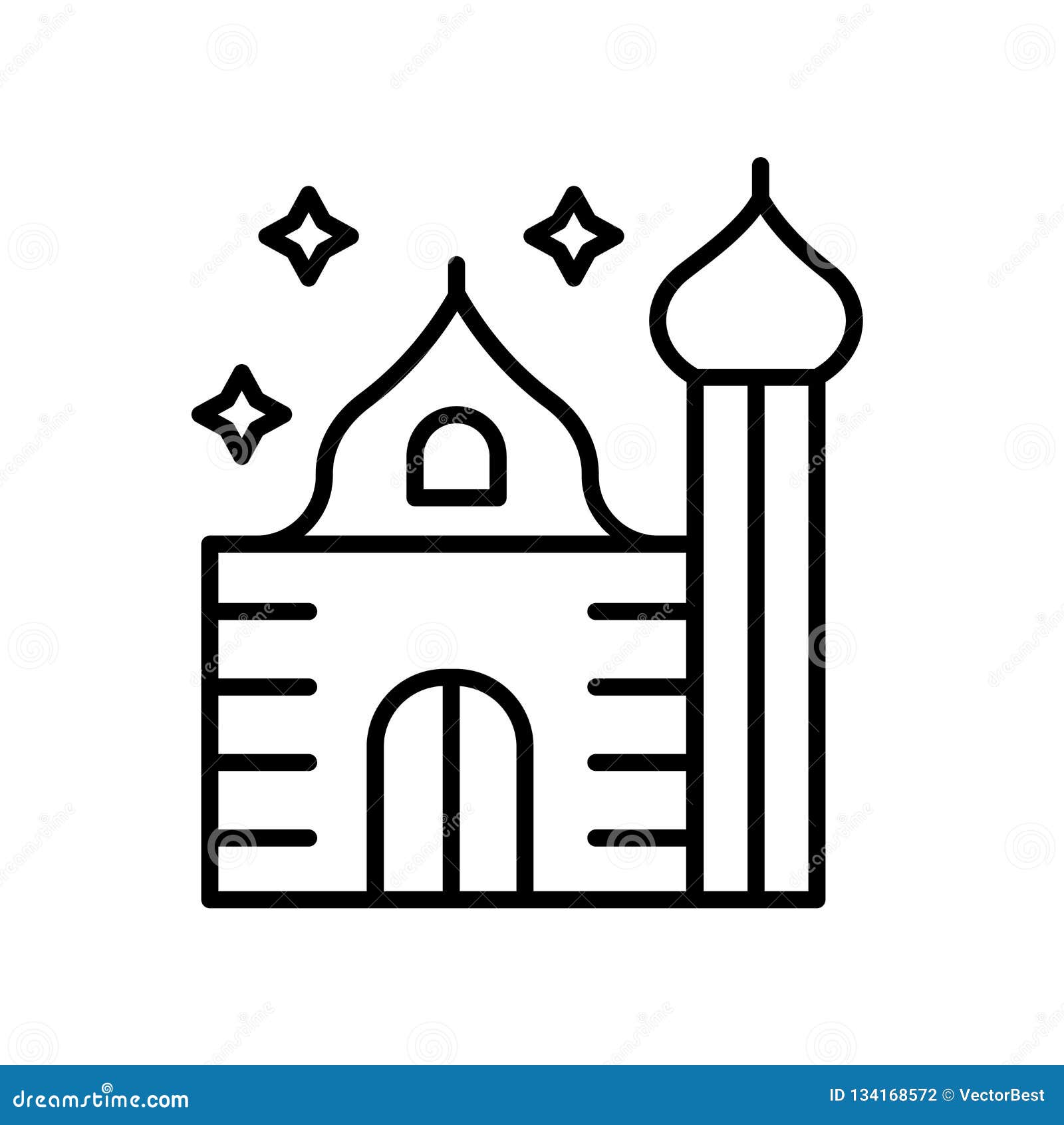 Small Mosque Icon Vector Isolated on White Background, Small Mosque ...