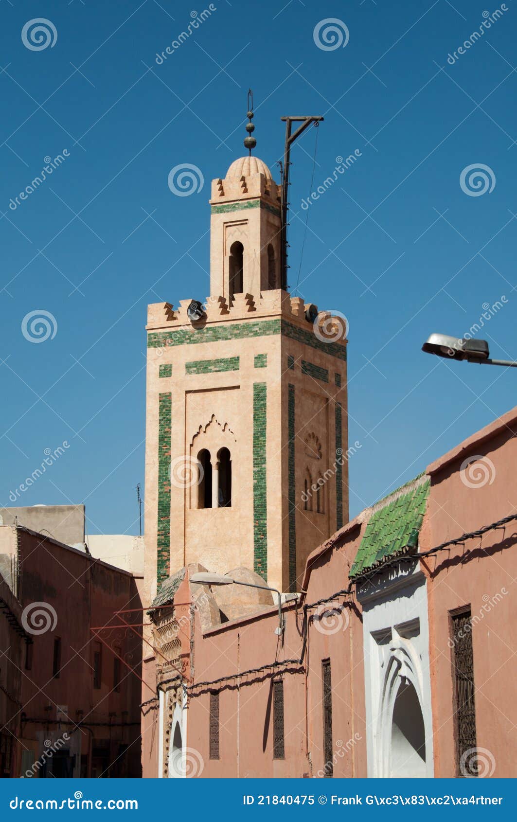 Small Mosque in Marrakech stock image. Image of blue - 21840475