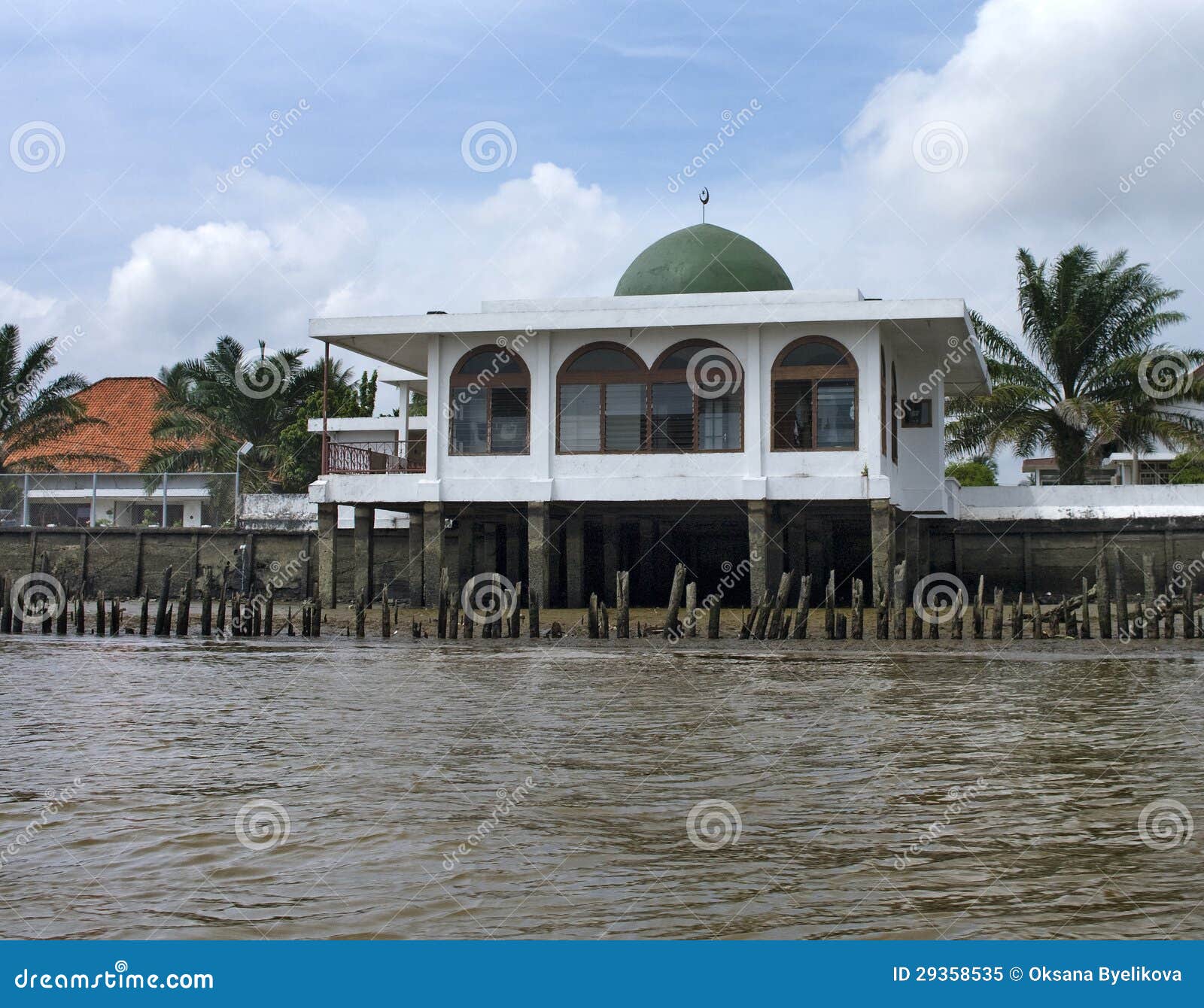 A Small Mosque on Musi River, Palembang, Southern Sumatra, Indonesia ...