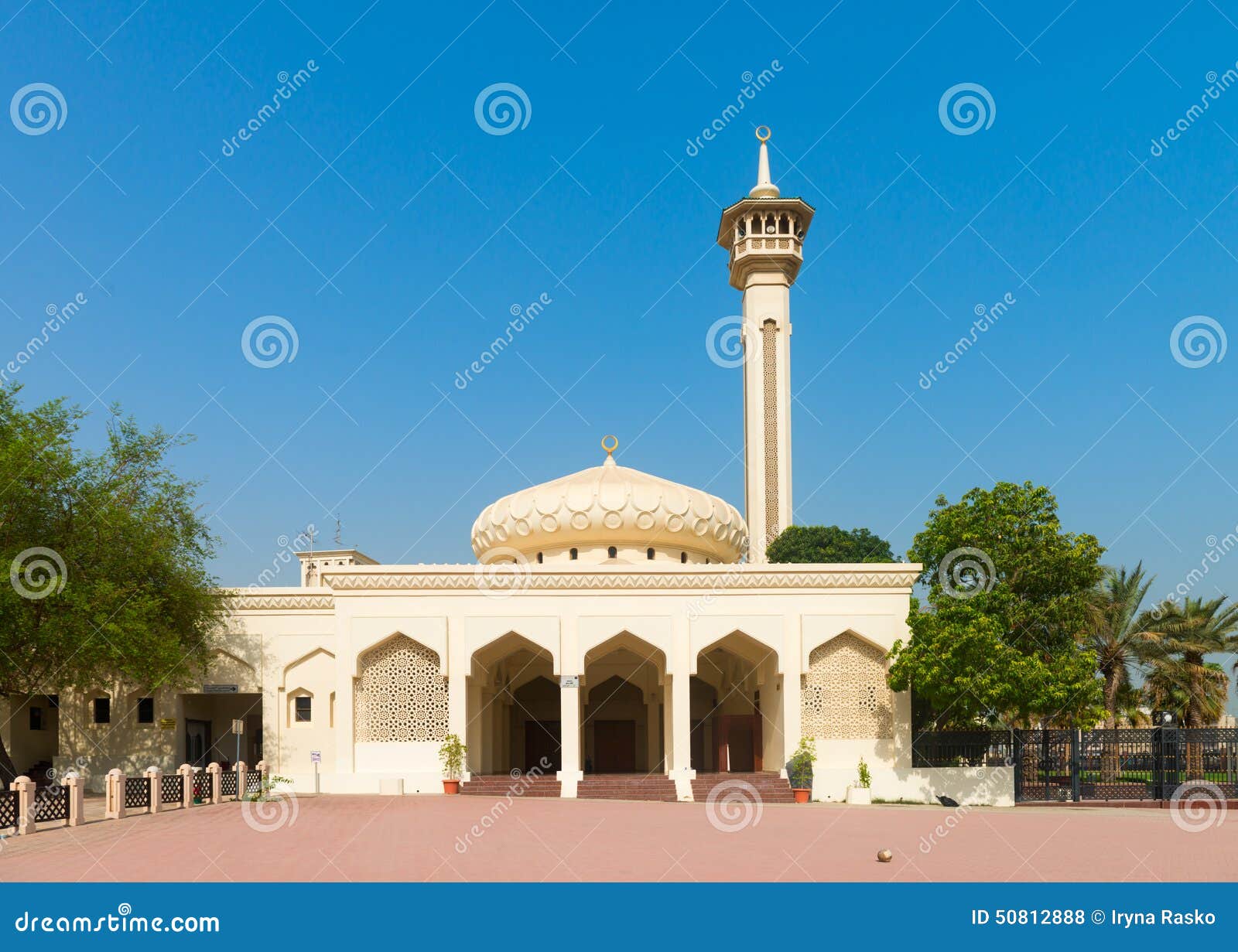 Small Mosque Under Clean Blue Sky Stock Photo - Image of arabic, middle ...
