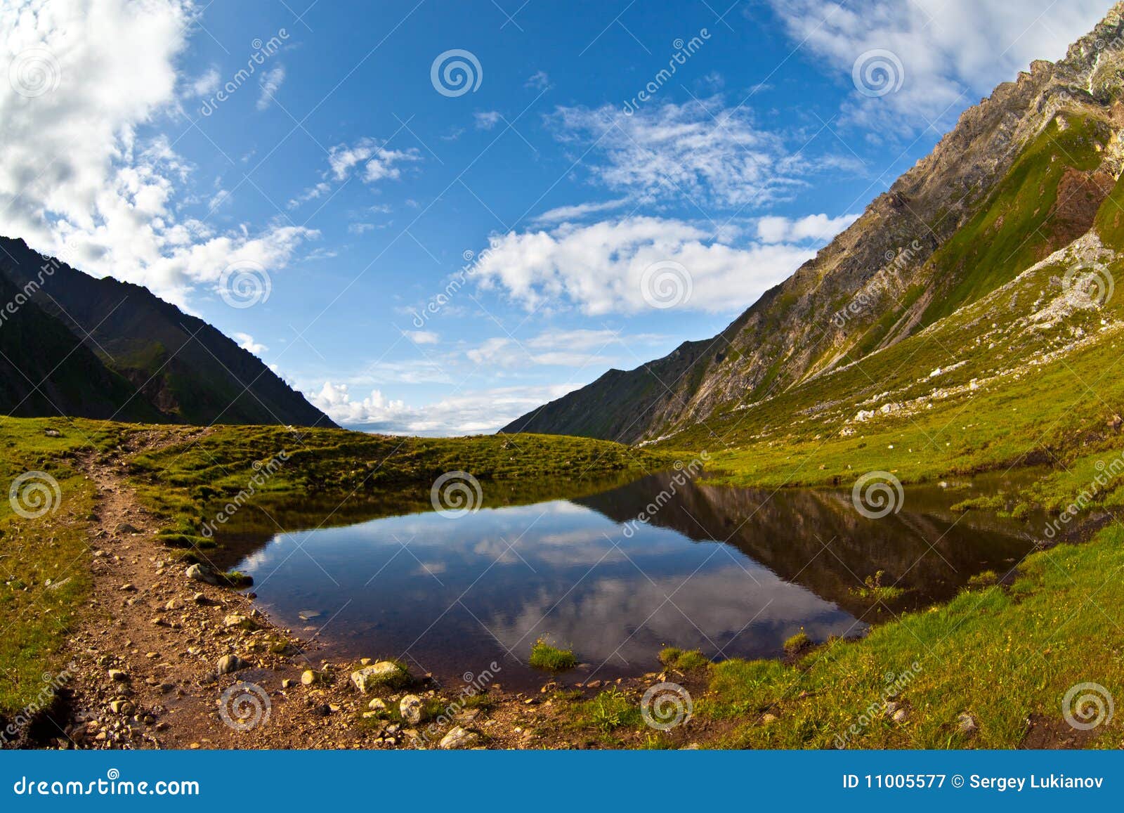 Small mountain lake stock image. Image of water, view - 11005577