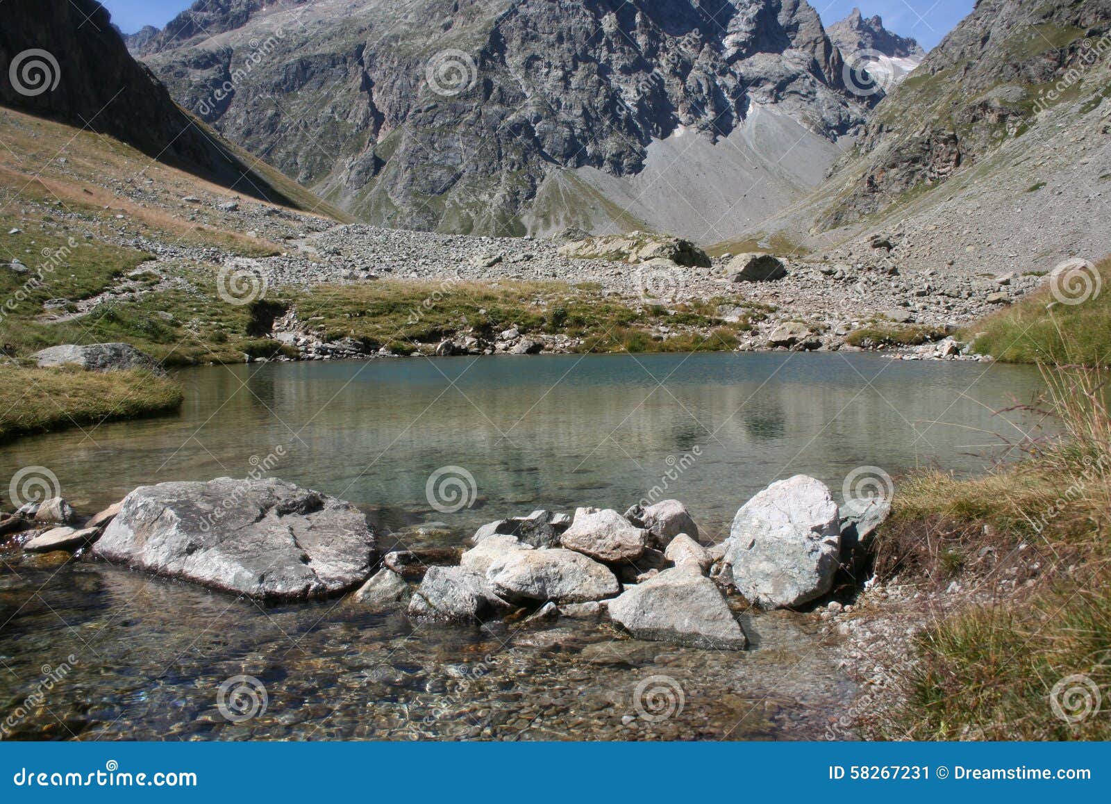 Small mountain lake stock image. Image of mountain, water - 58267231