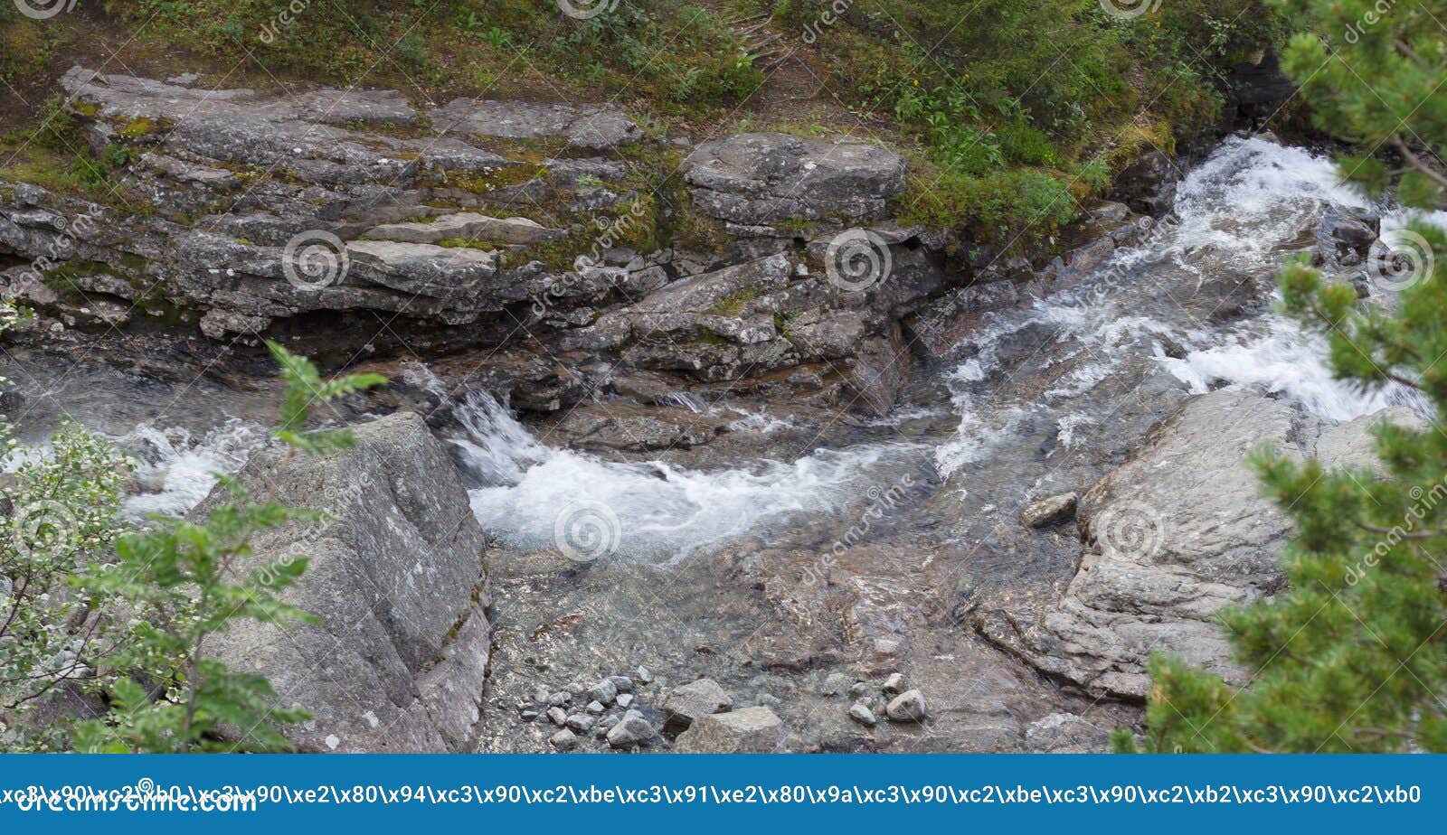 A Small Mountain River in the Rocks Stock Photo - Image of stone ...