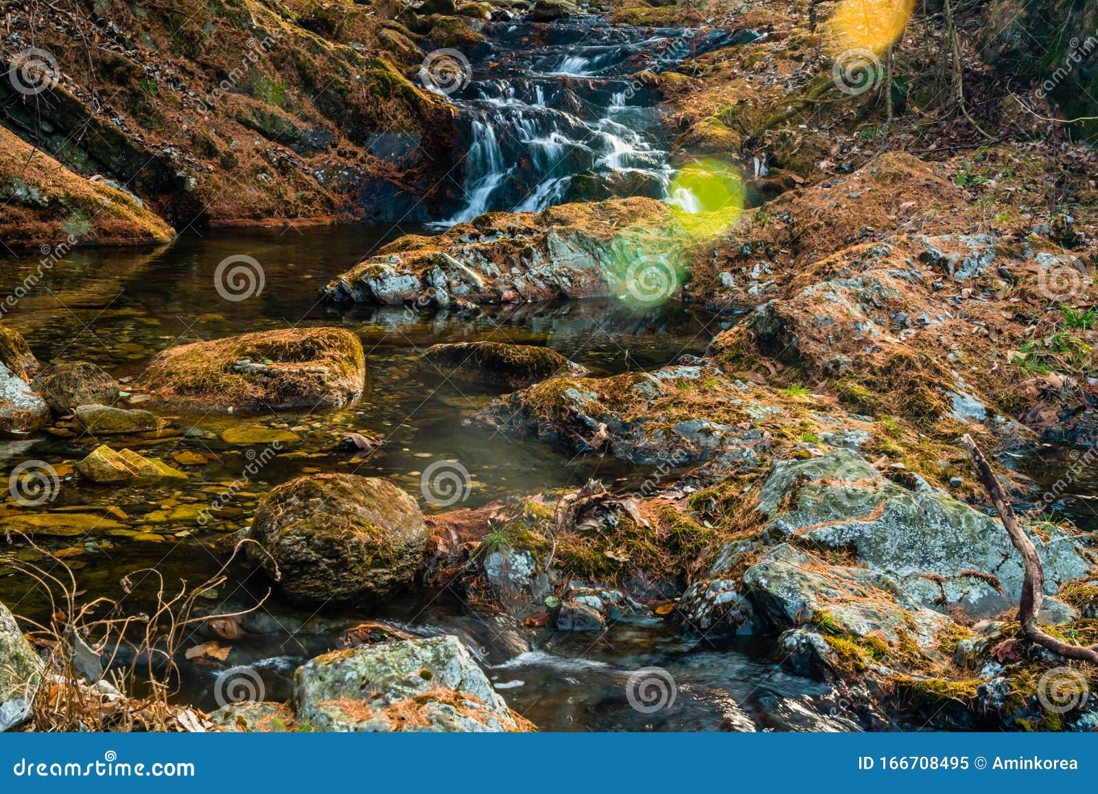 Small Mountain Stream Waterfall Stock Image - Image of daedunsan ...