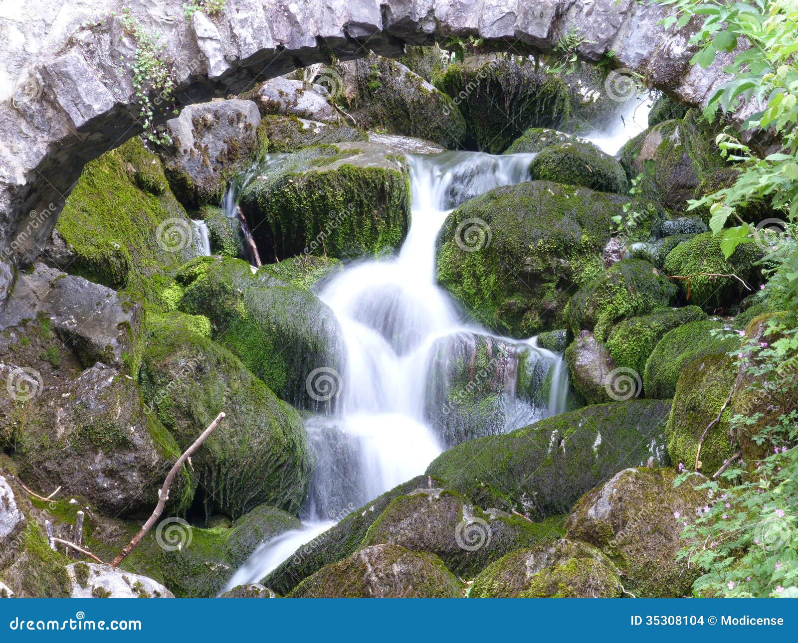 Small mountain waterfall stock photo. Image of waterfall - 35308104
