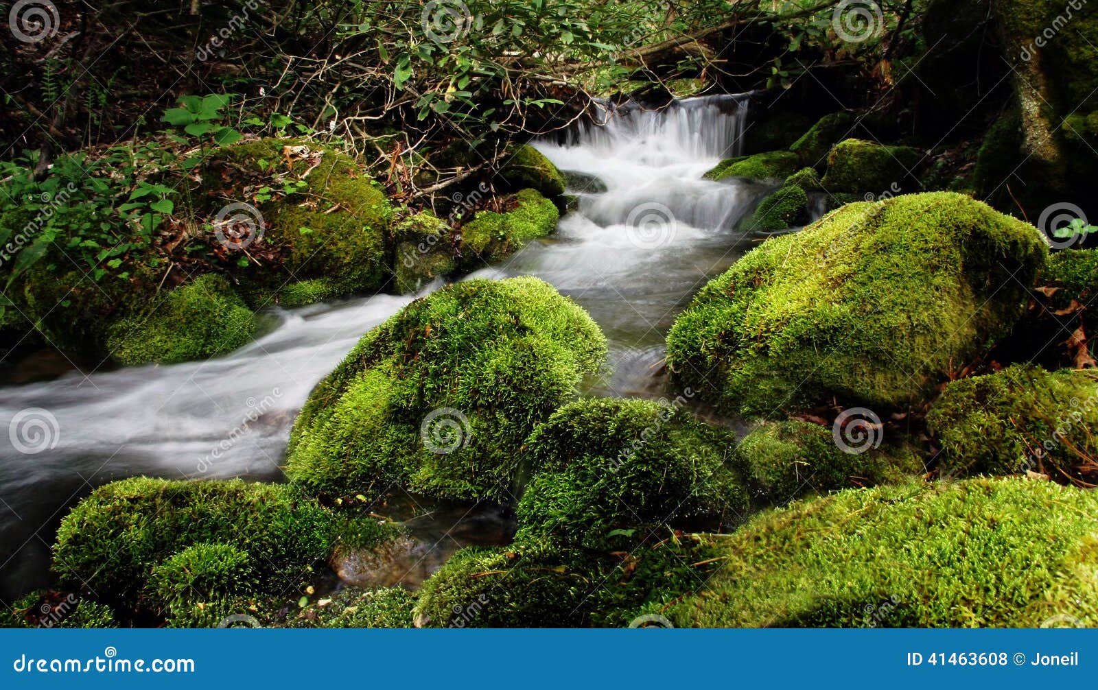 Small Mountain Waterfall stock photo. Image of romantic - 41463608