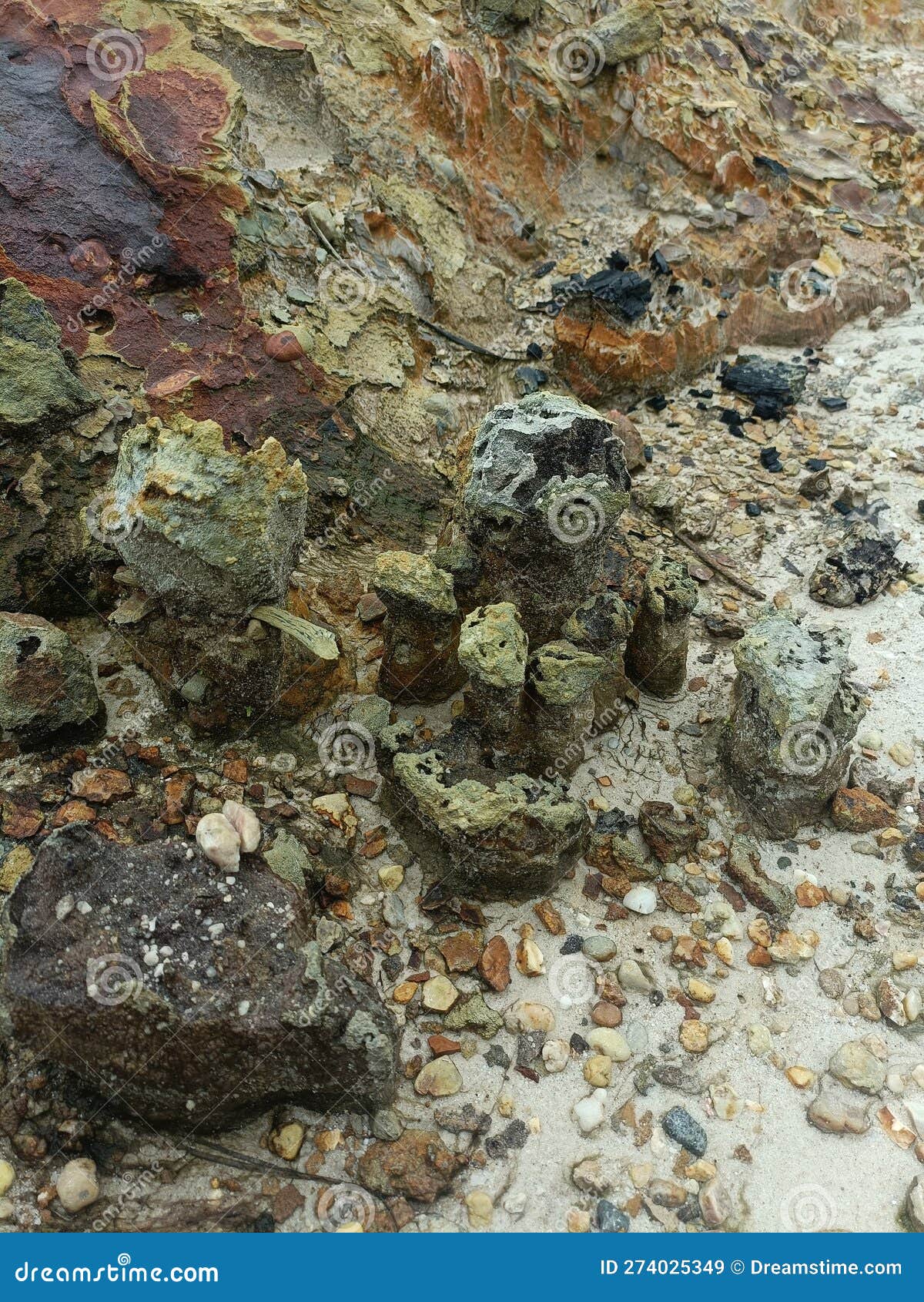 Small Mountains Formed from Soil that Has Turned into Rock Stock Image ...