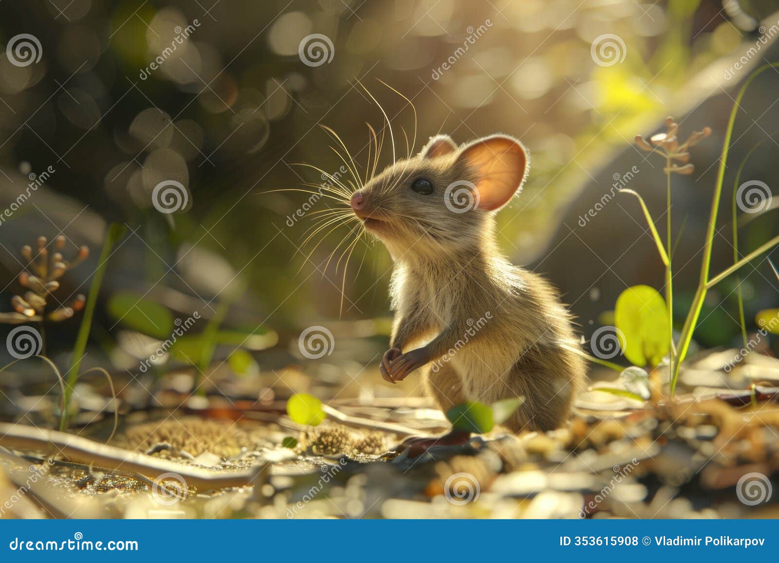 A Small Mouse Standing on Its Hind Legs. Suitable for Various Projects ...